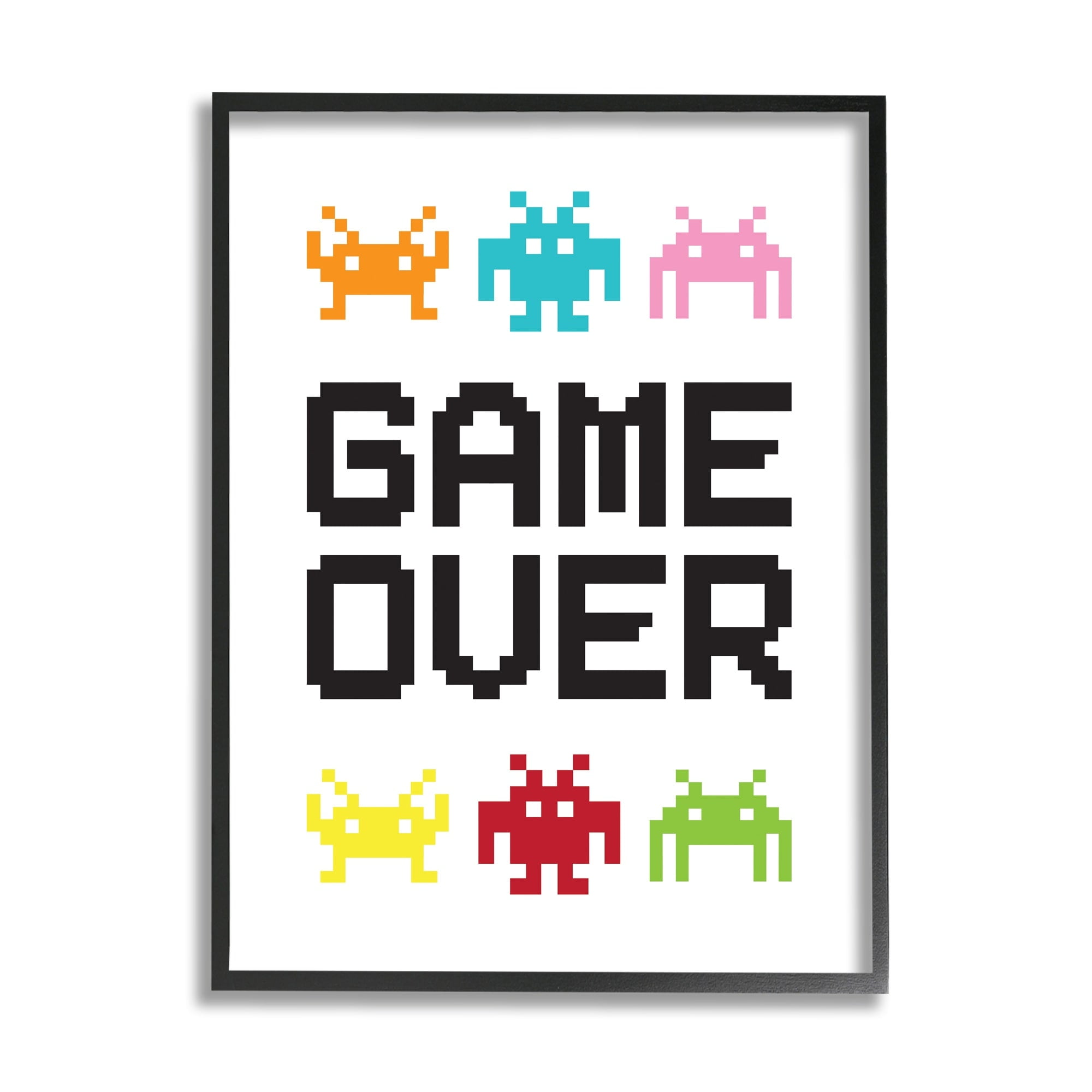 Stupell Retro Pixel Monster Sprites Wall Art - 11 x 14 - Walmart.com