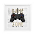Stupell Industries Game Zone Control White Framed Print Under Glass ...