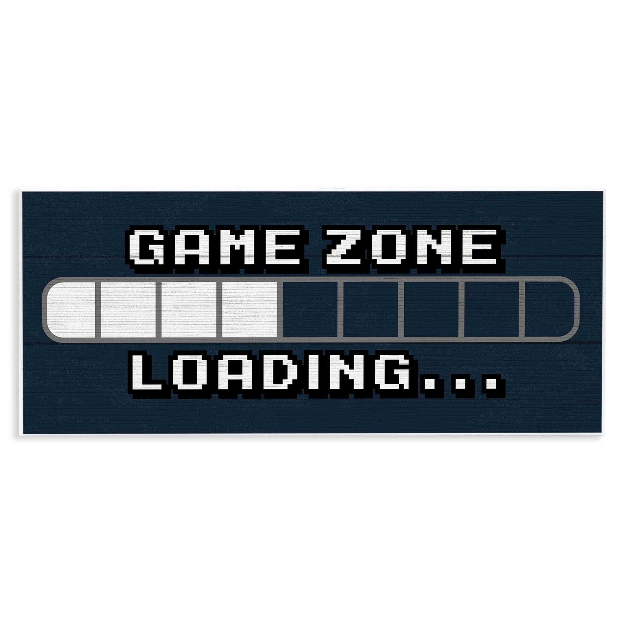 Stupell Industries Game Zone Loading Pixel Text Video Gamer Graphic Art ...