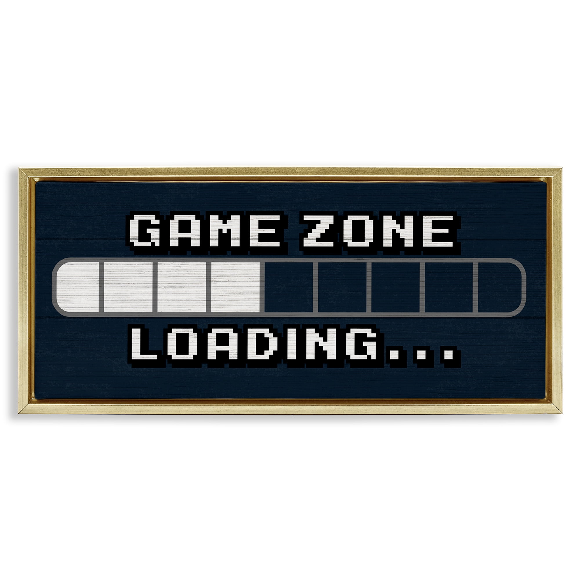 Stupell Industries Game Zone Loading Pixels Art for Kids Painting Gold ...