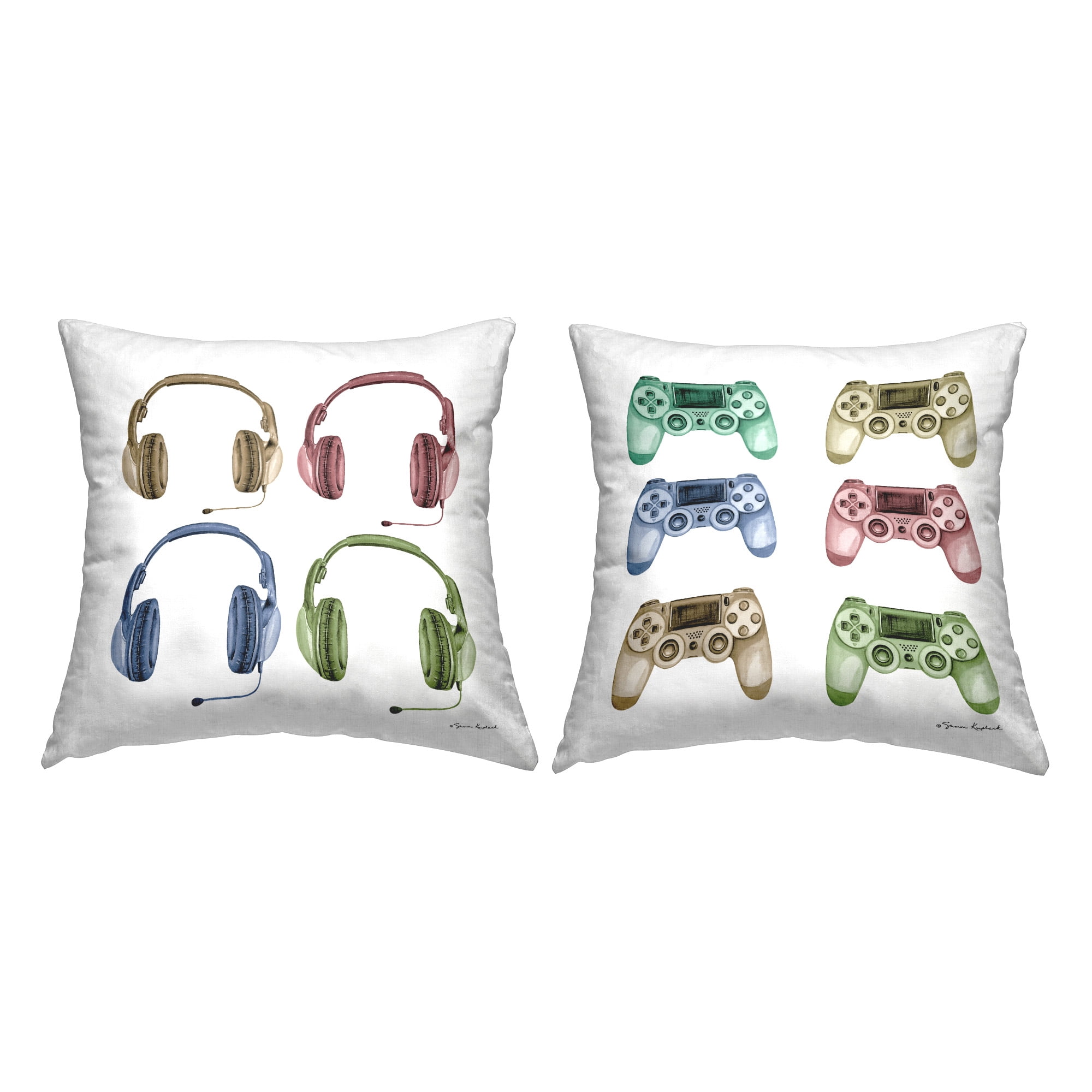 Stupell Industries Gamer Controllers & Headsets Decorative Printed ...