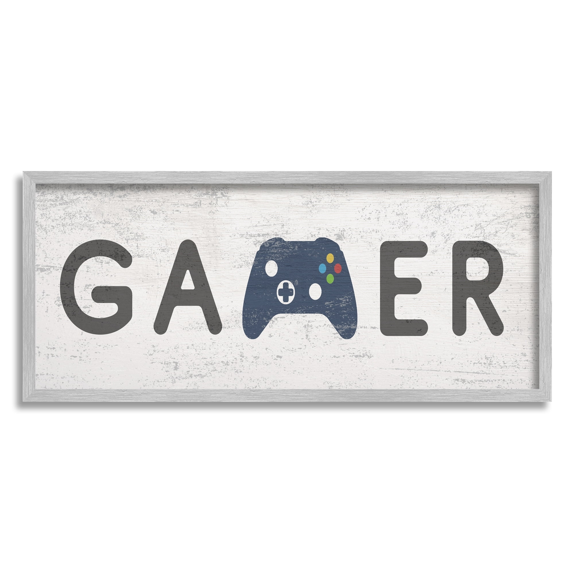 Stupell Industries Gamer Typography Kids' Video Game Controller Sign ...