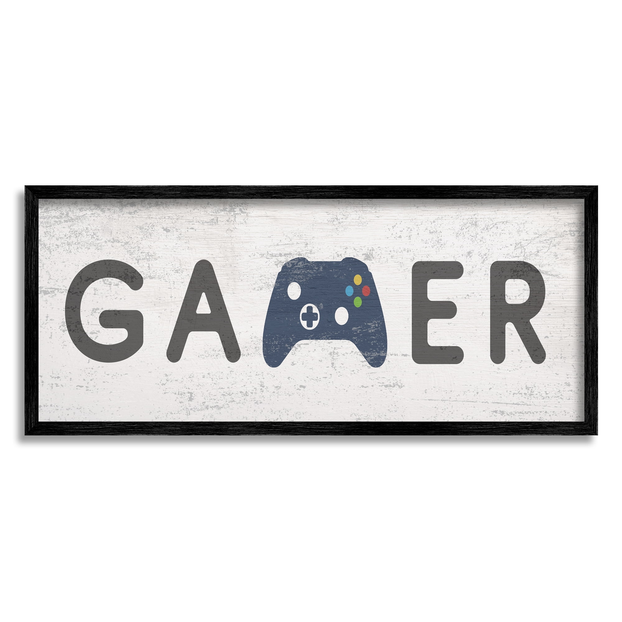 Stupell Industries Gamer Typography Kids' Video Game Controller Sign ...