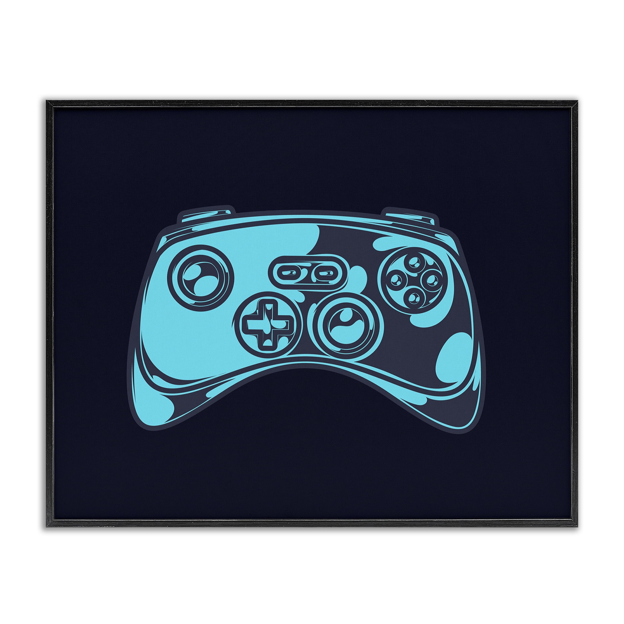 Stupell Industries Gaming Controller on Black Entertainment Painting ...