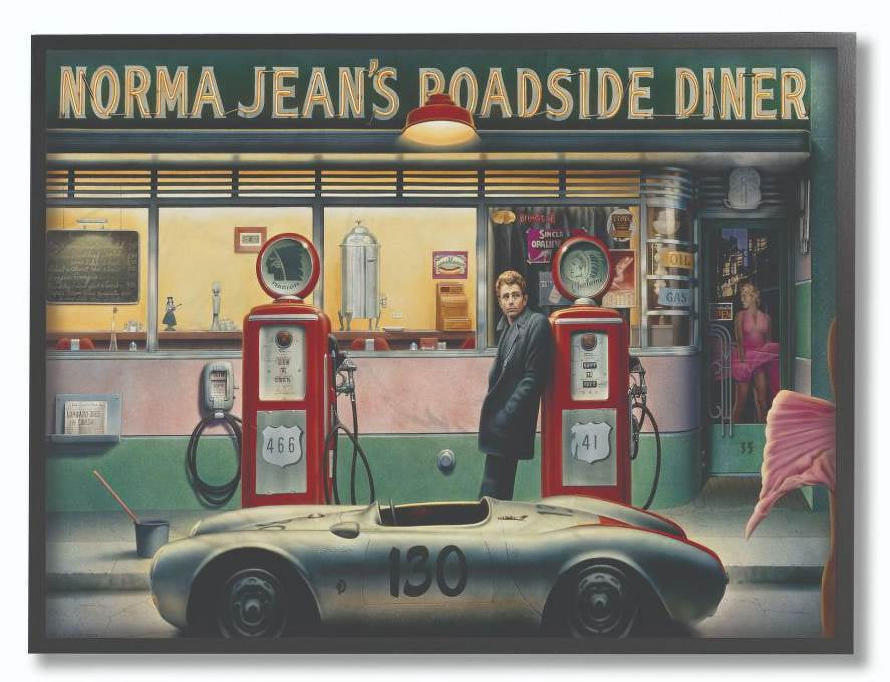 Stupell Gas Station Vintage Illustration Framed Wall Art - Walmart.com