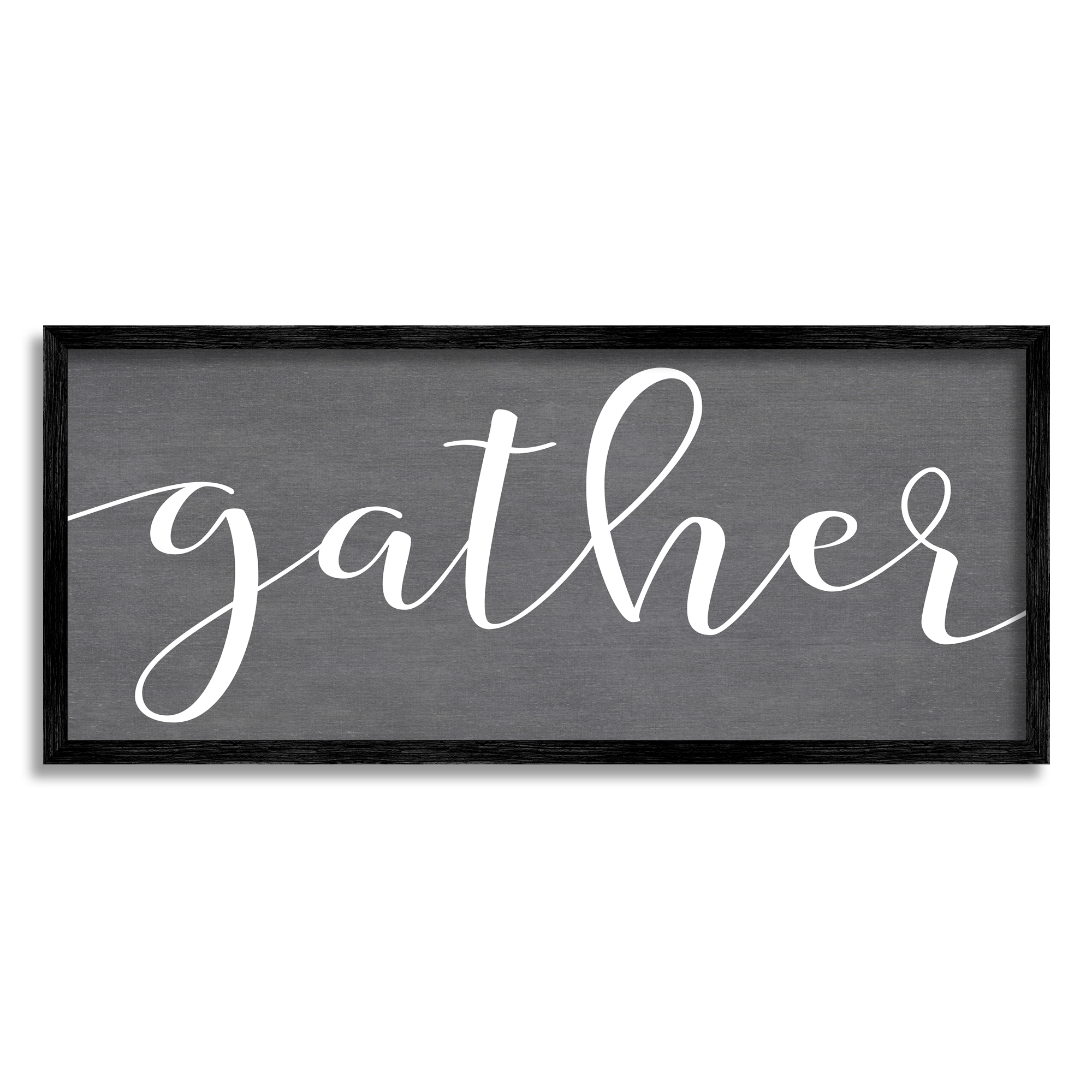 Stupell Industries Gather Rustic Family Calligraphy Cursive Sign ...