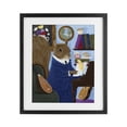 Stupell Industries Gentleman Squirrel Composing Black Framed Print ...