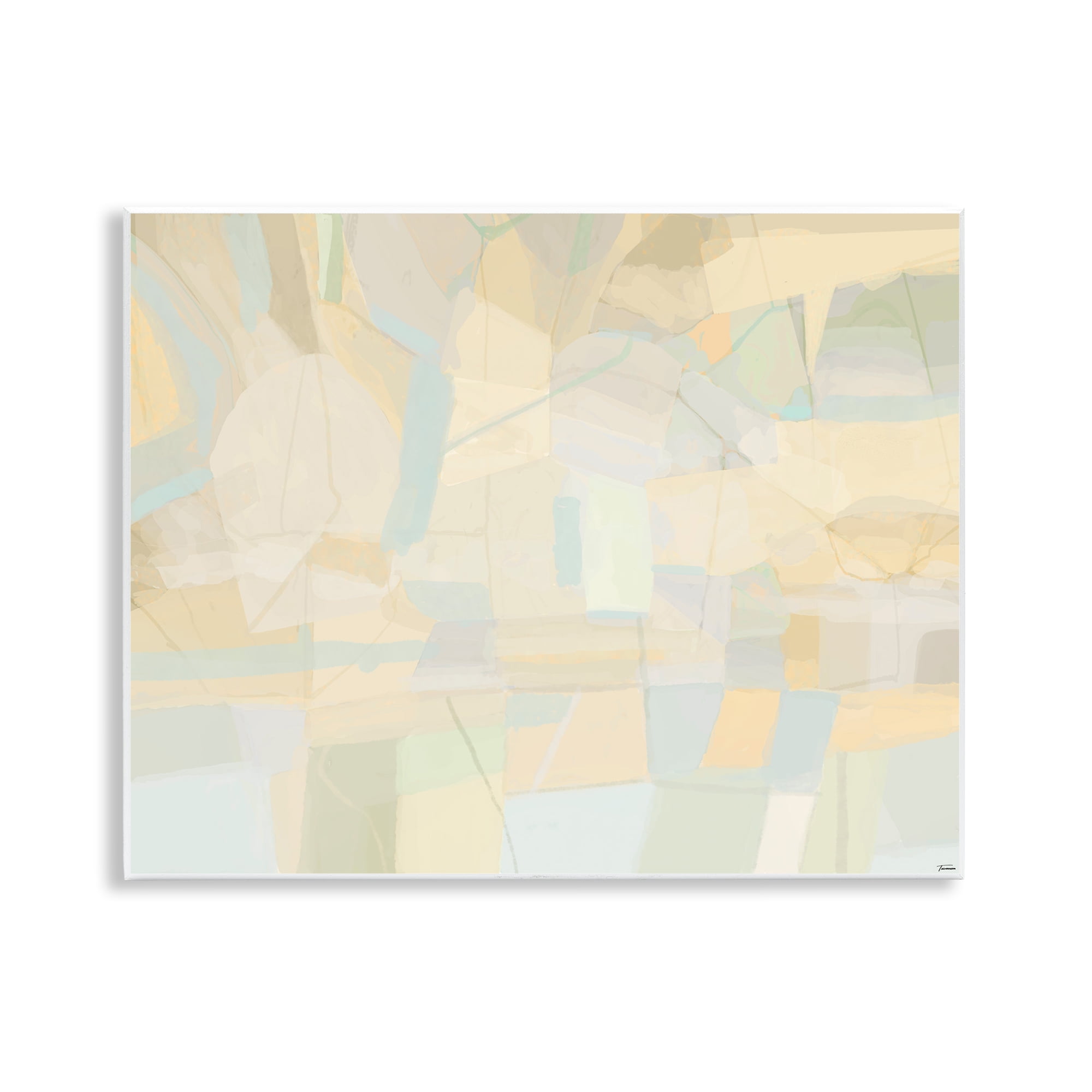 Stupell Industries Geometric Neutral Expression Abstract Painting ...