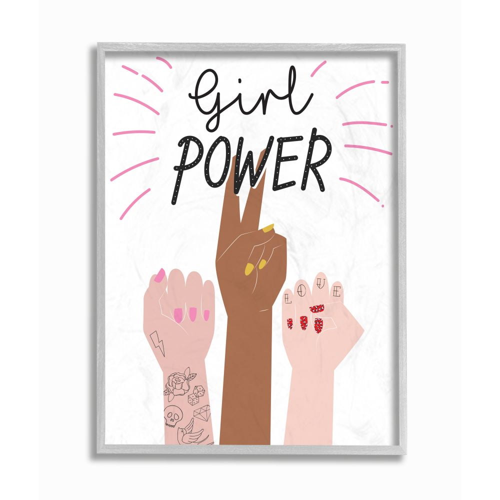 Free Shipping! Stupell Industries Girl Power Motivational Framed ...