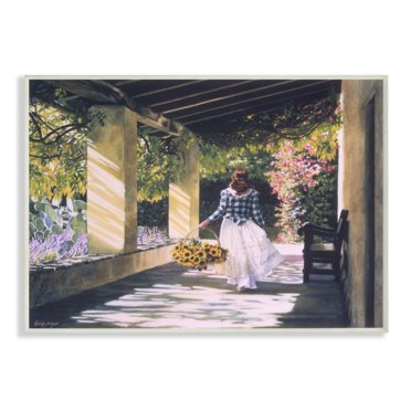 Stupell Industries Pink Rose Bouquet and Fashion Designer Bookstack ...