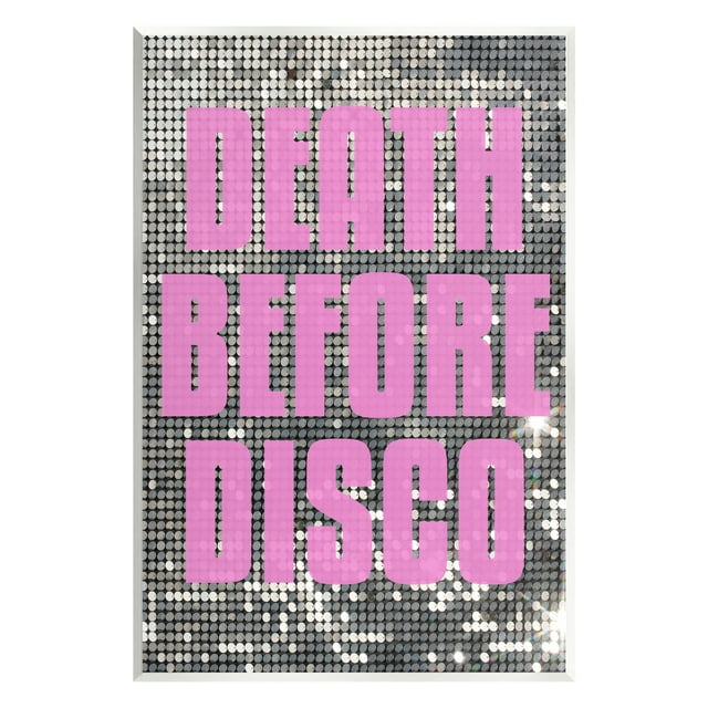 Stupell Industries Glam Death Before Disco Abstract Painting Unframed ...