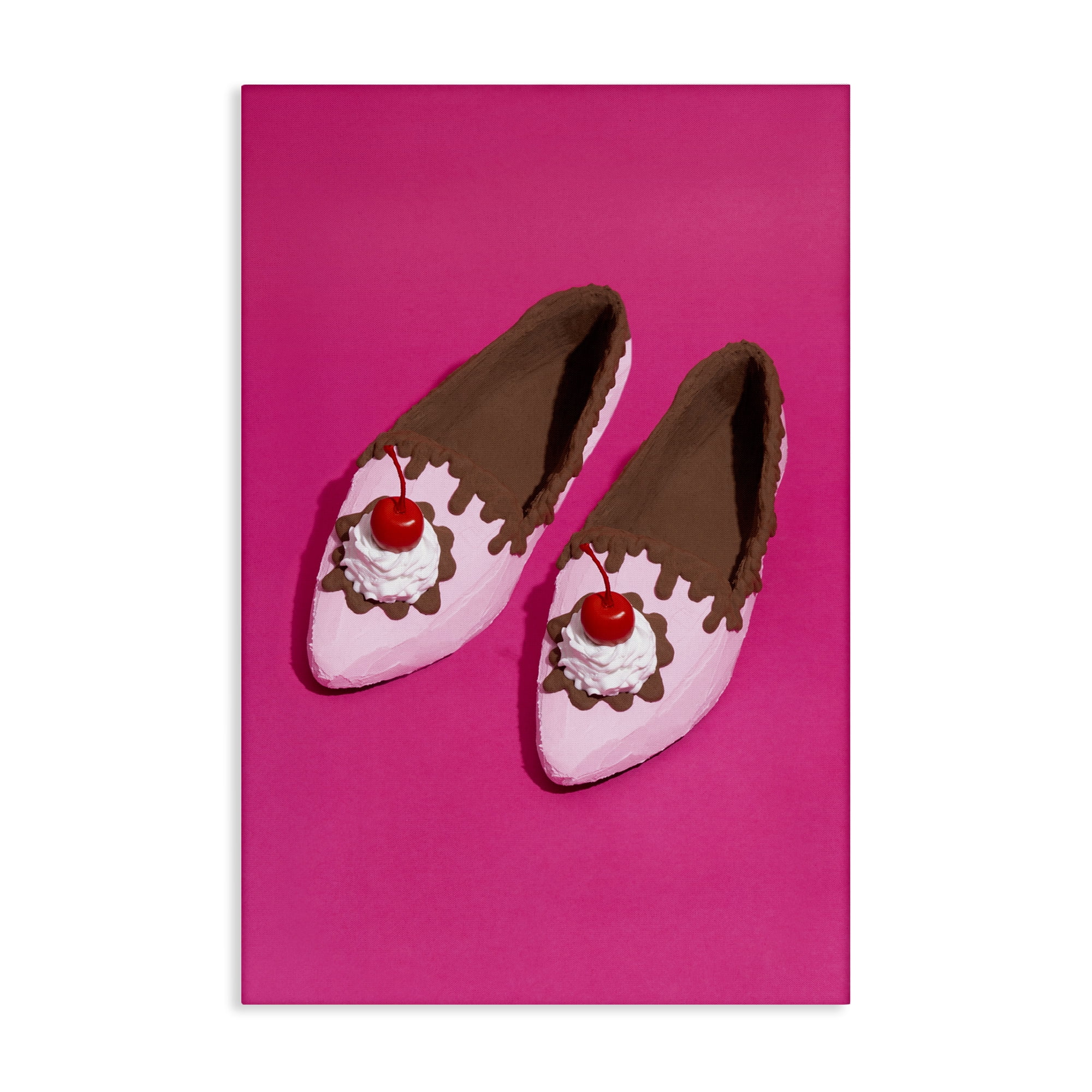 Stupell Industries Glam Dessert Shoes Novelty Painting Gallery Wrapped ...