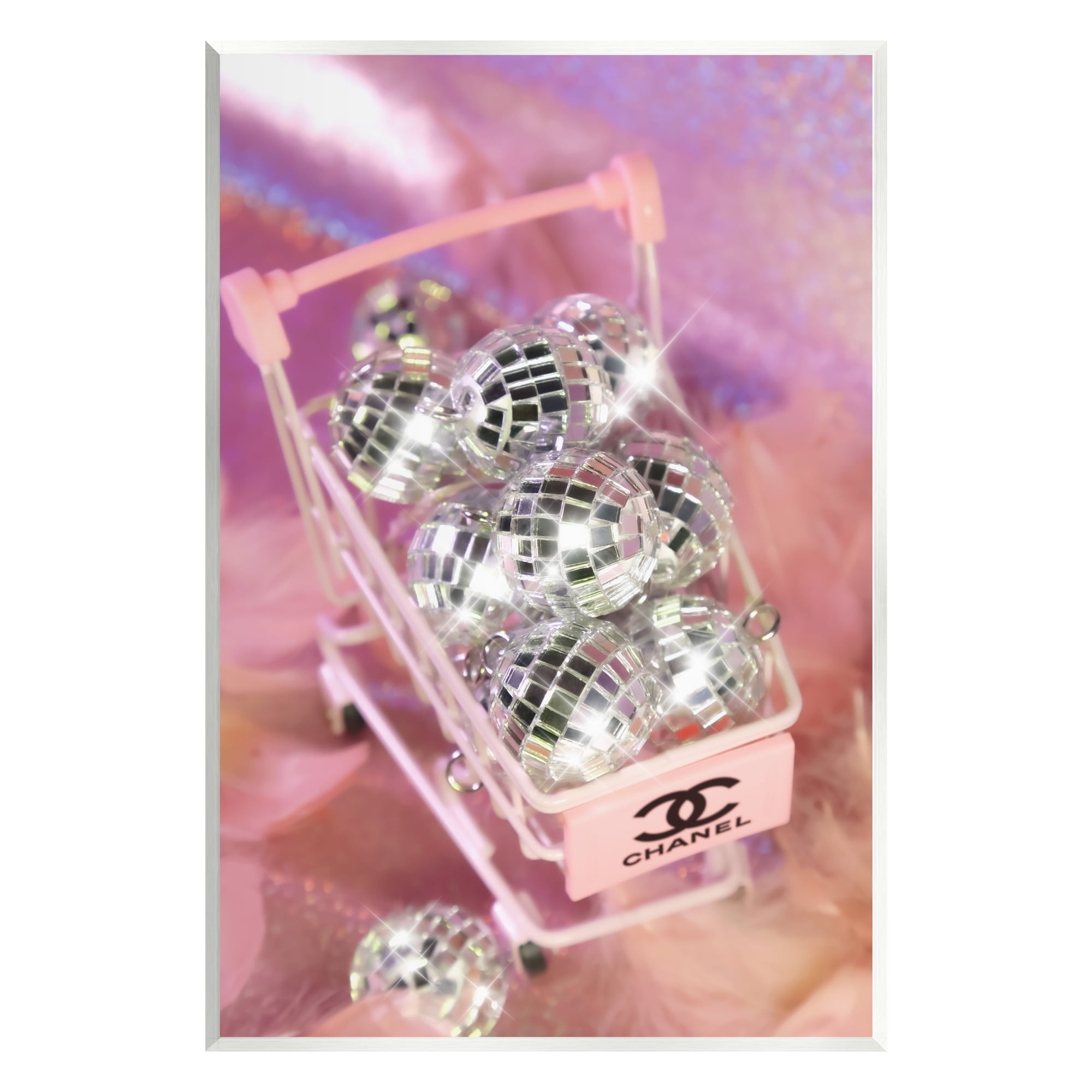 Stupell Industries Glam Disco Balls in Cart Beauty & Fashion Painting ...