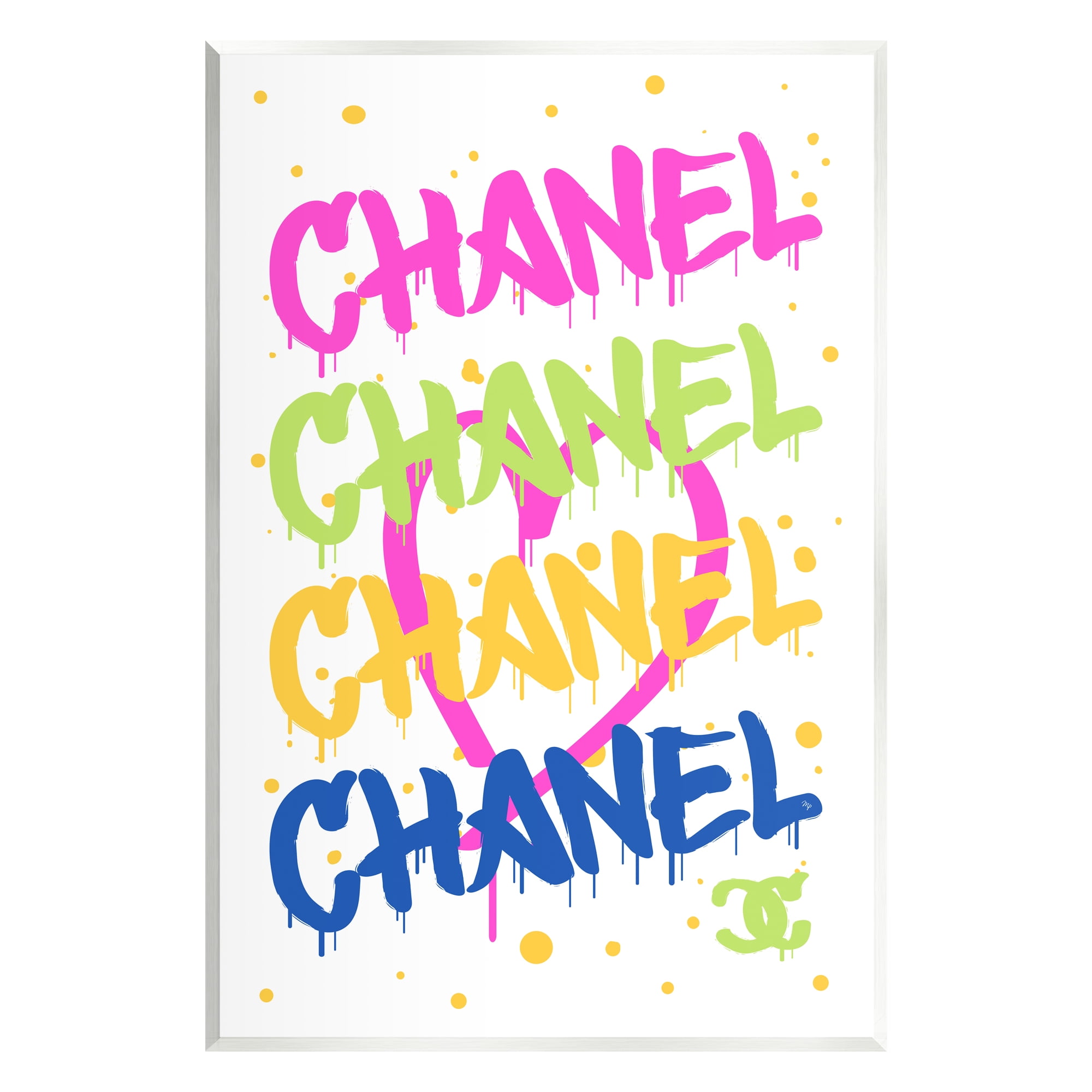 Stupell Industries Glam Graffiti Splatter Typography Painting Unframed ...