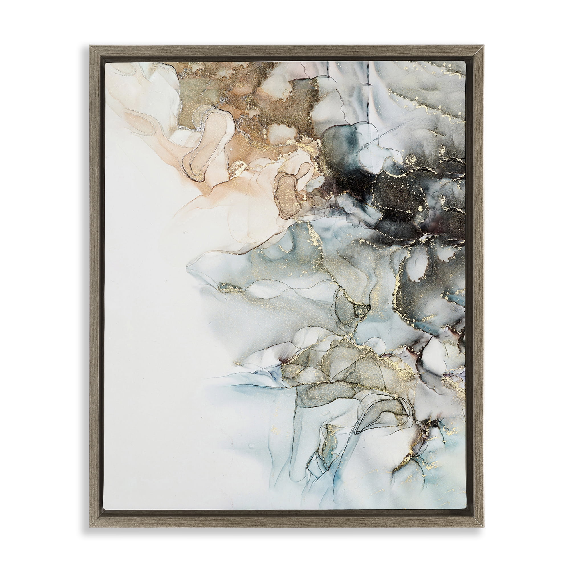 Stupell Industries Glam & Neutral Abstraction Abstract Painting Brown ...