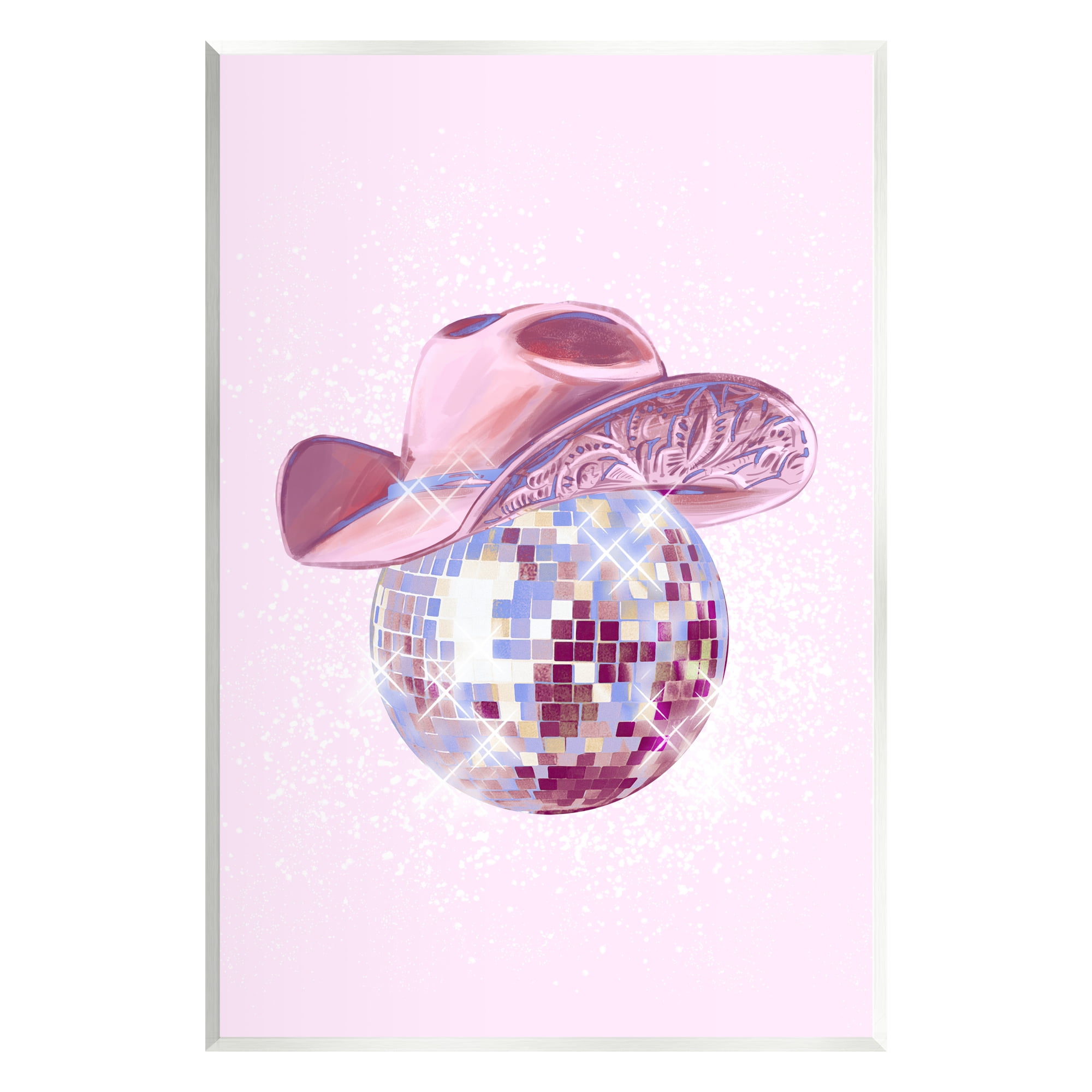 Stupell Glam Pink Disco Cowgirl Wall Art Print - Walmart.com