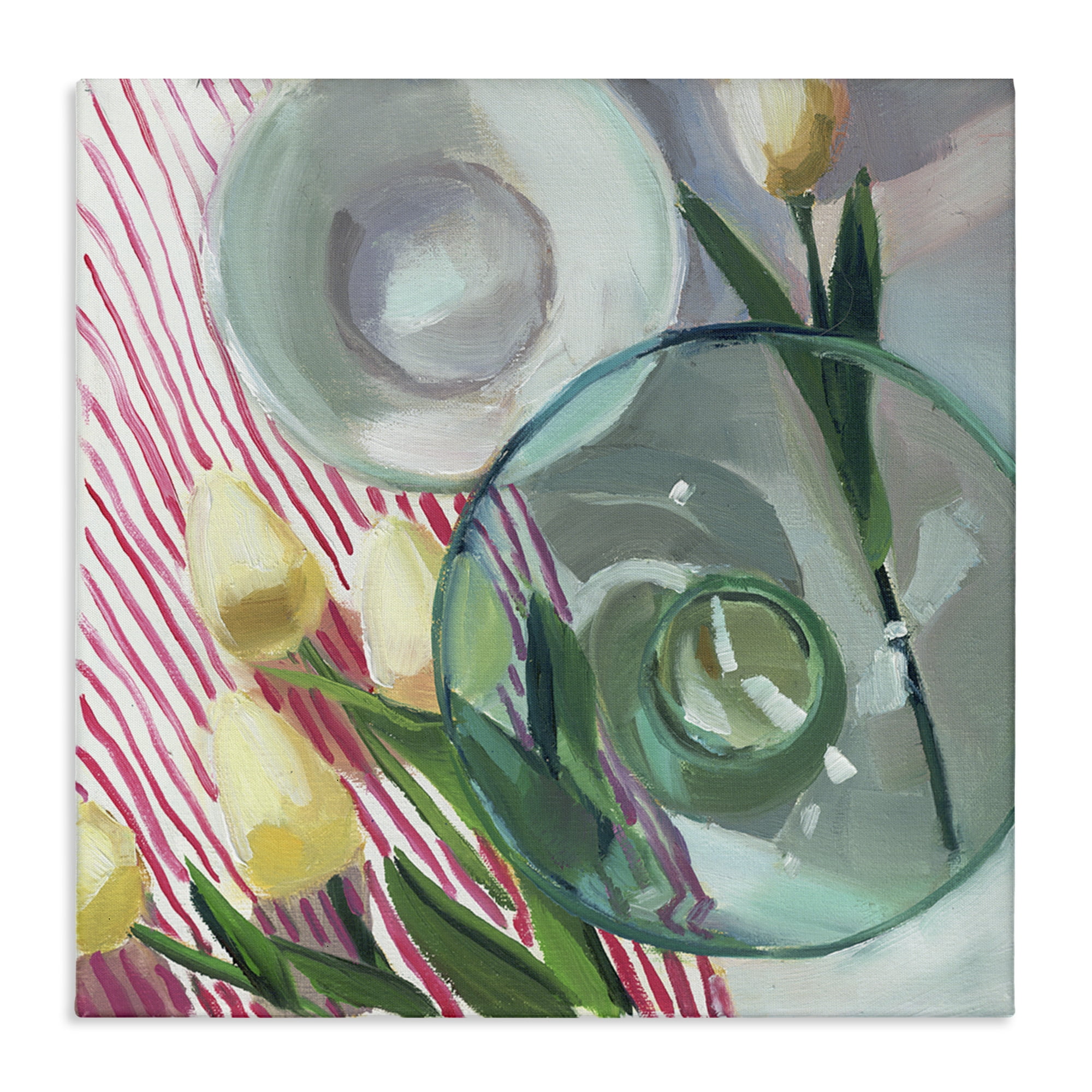 Stupell Industries Glasses & Tulips Still Life Plants & Flowers ...