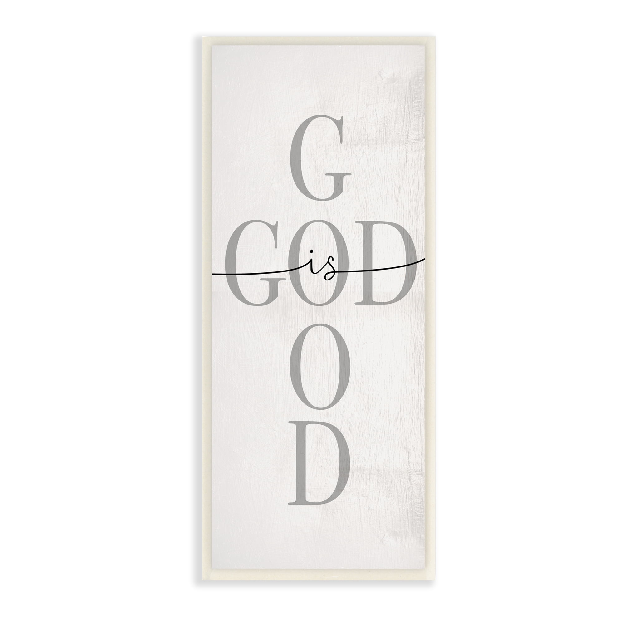 Stupell Industries God Is Good Phrase Faith Based Cross Typography ...