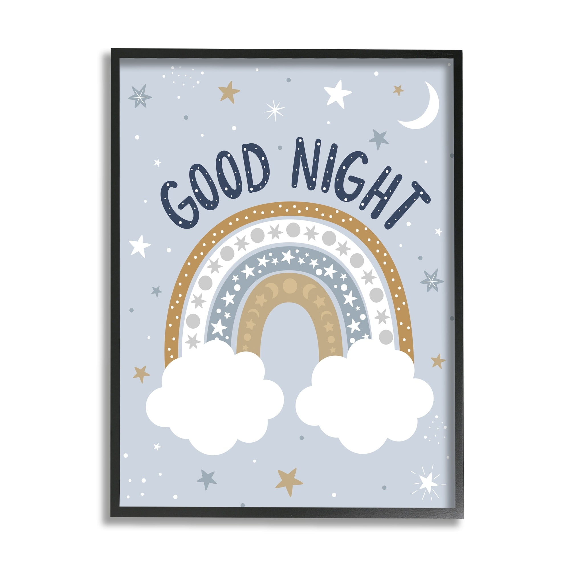 Stupell Industries Good Night Astronomical Rainbow Outer Space Symbol ...