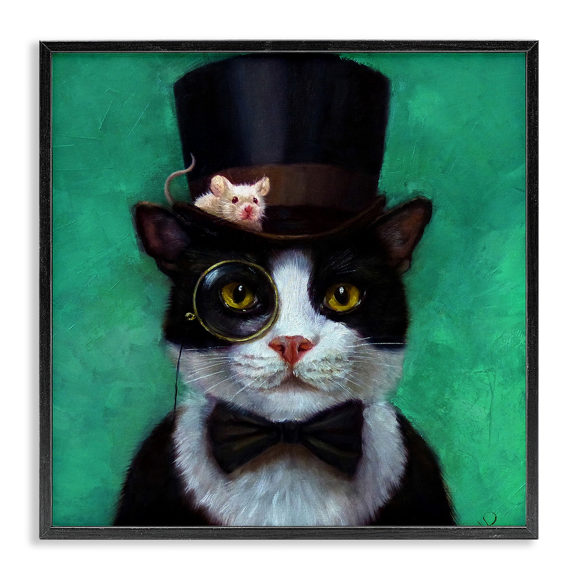 Stupell Industries Good Sir Top Hat Cat Animals & Insects Painting ...