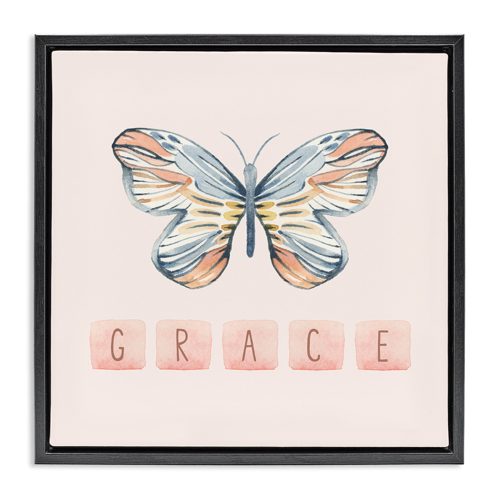 Stupell Industries Grace with Butterfly Religious & Spiritual Painting ...