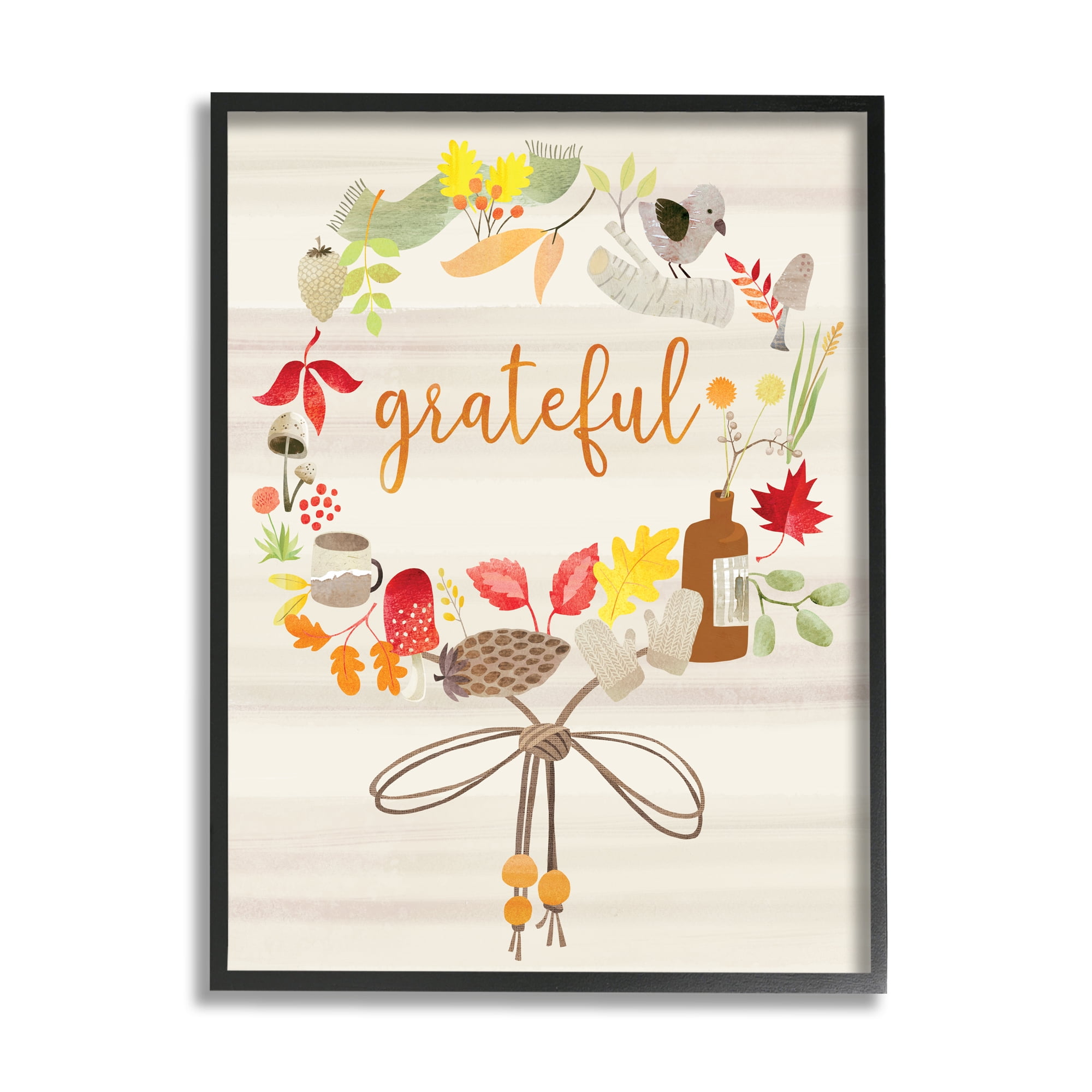 Stupell Industries Grateful Acknowledgement Autumn Forest Foliage ...