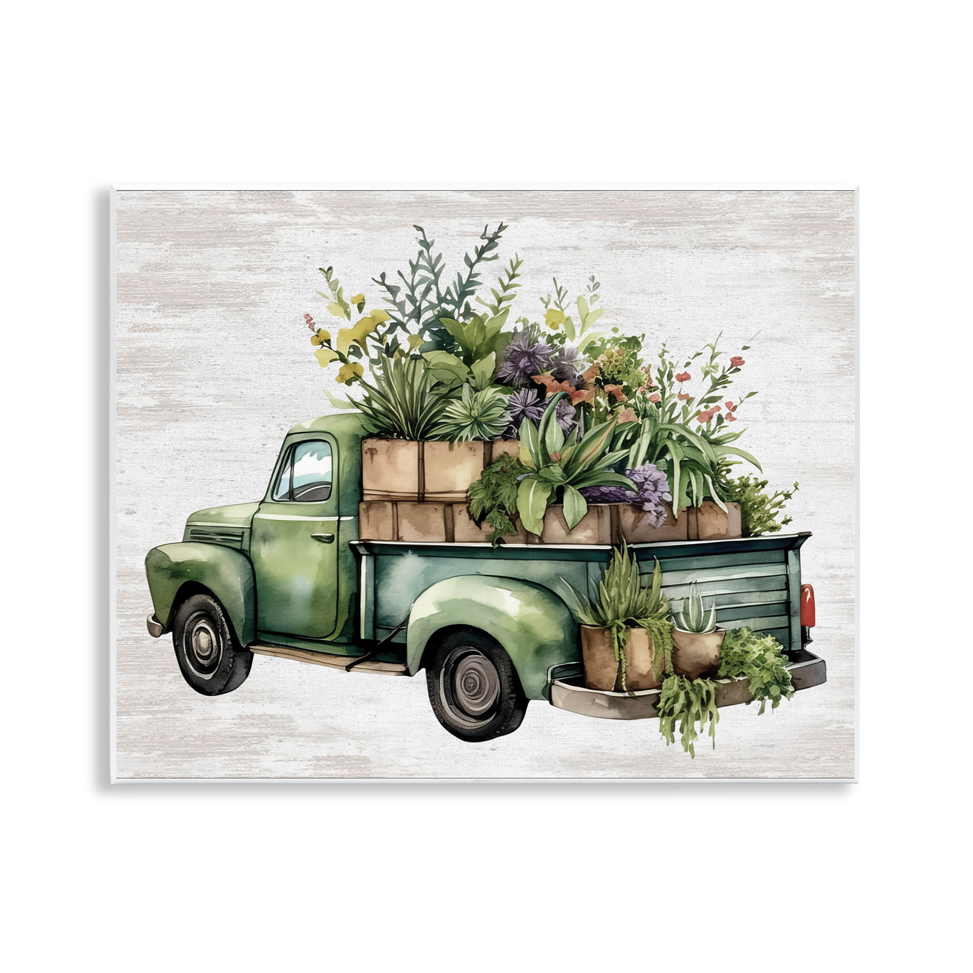 Stupell Industries Greenery Filled Truck Transportation Painting ...
