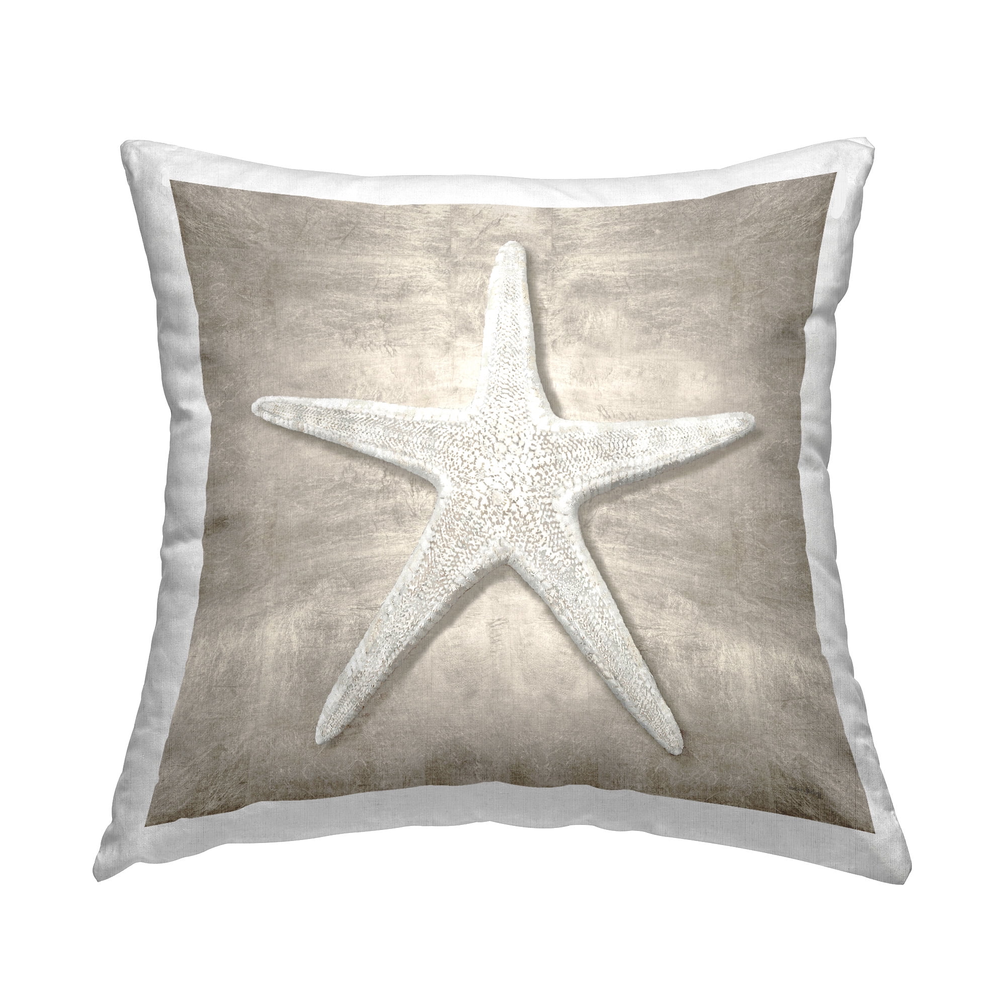 Stupell Industries Grey Detailed Starfish Decorative Printed Throw ...