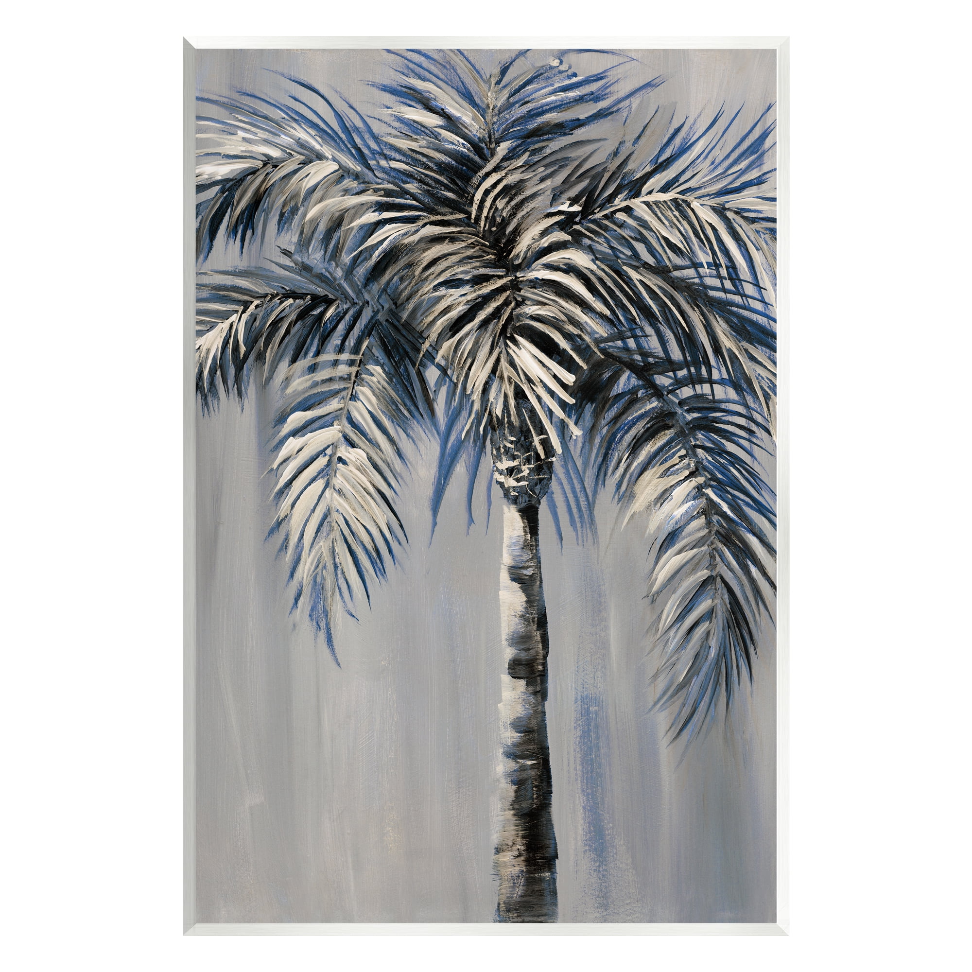 Stupell Industries Grey Palm Tree Painting Nature Painting Unframed Art ...