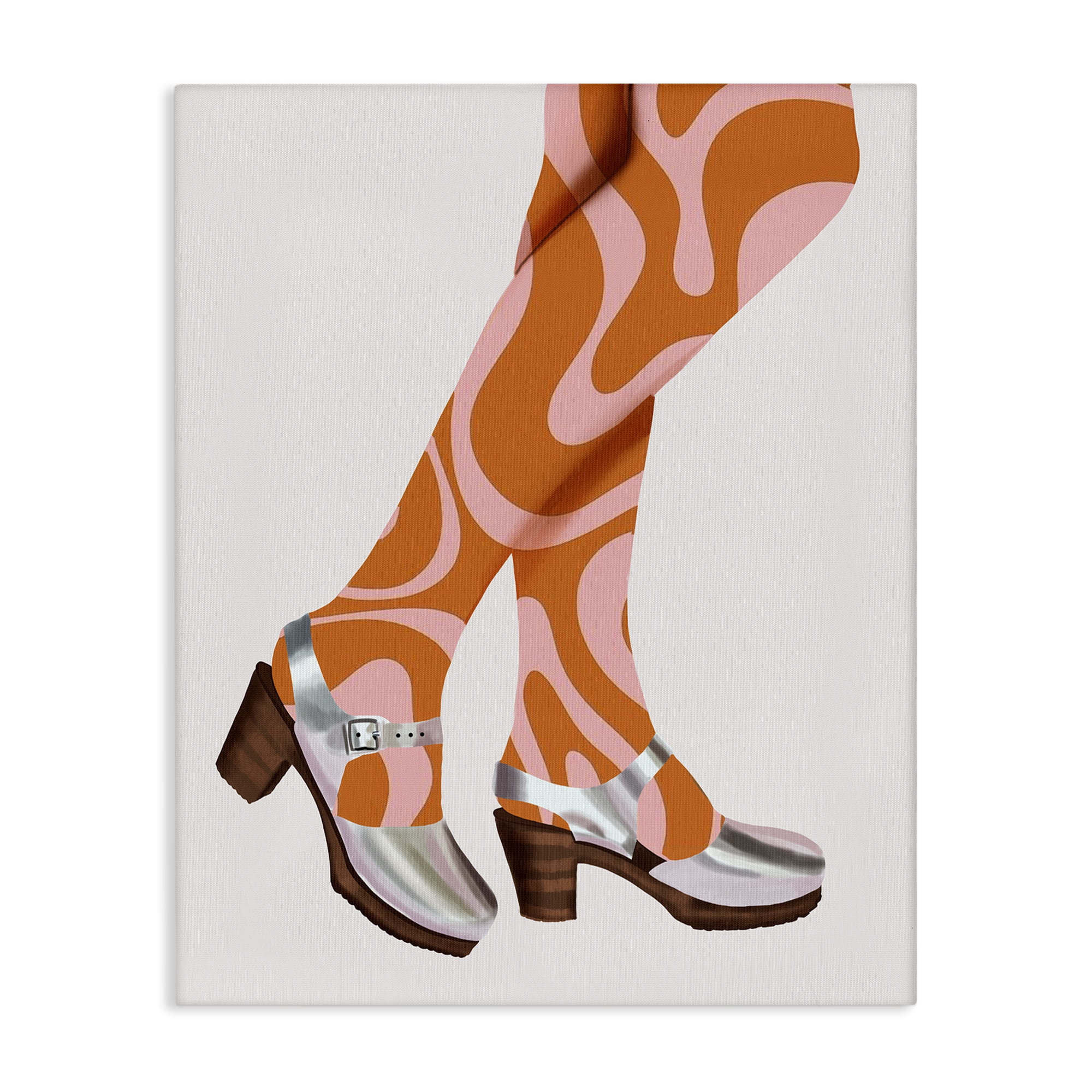 Stupell Industries Groovy Fashion Legs People Painting Wrapped Canvas ...