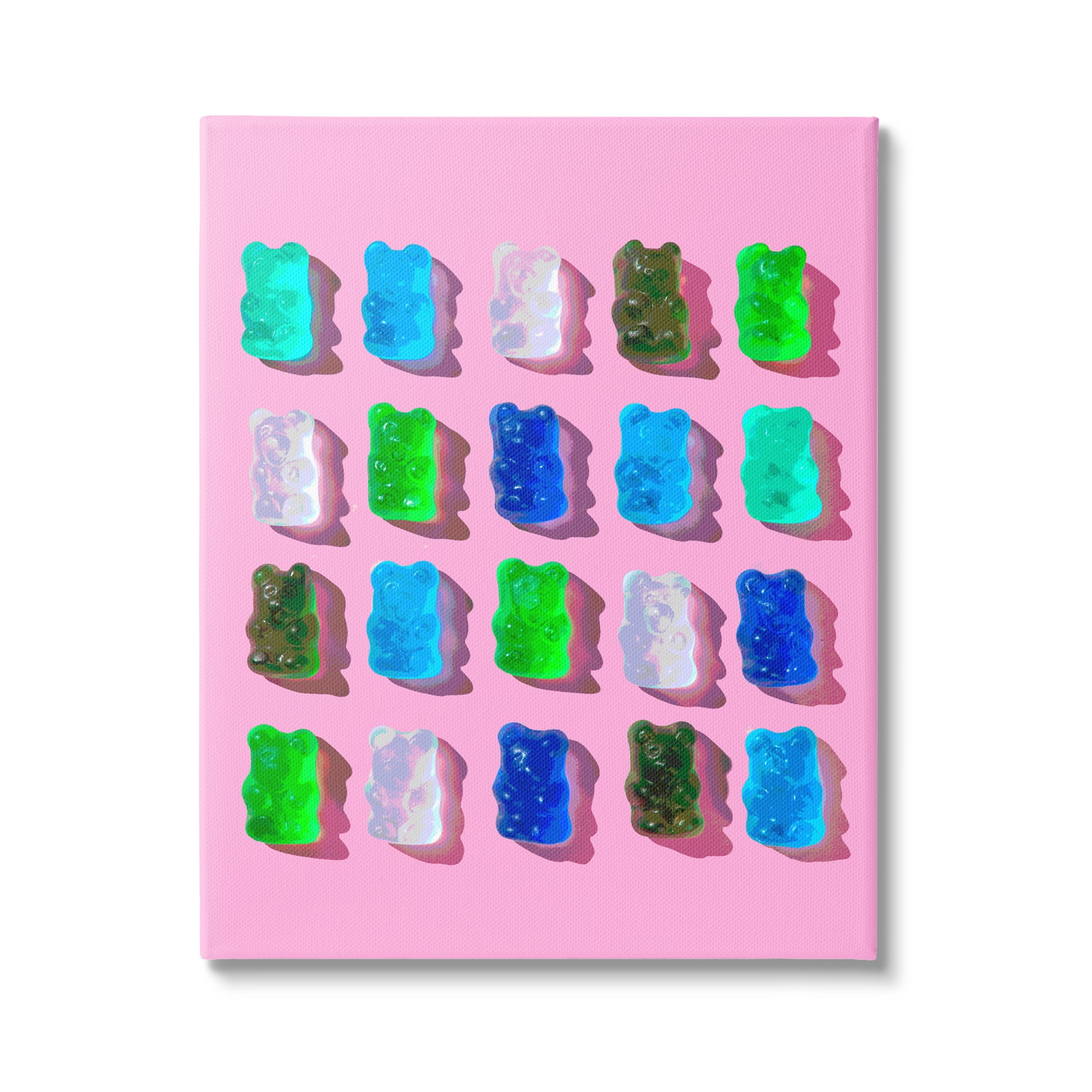 Stupell Industries Gummy Candy Bears Pattern Food & Beverage Painting ...