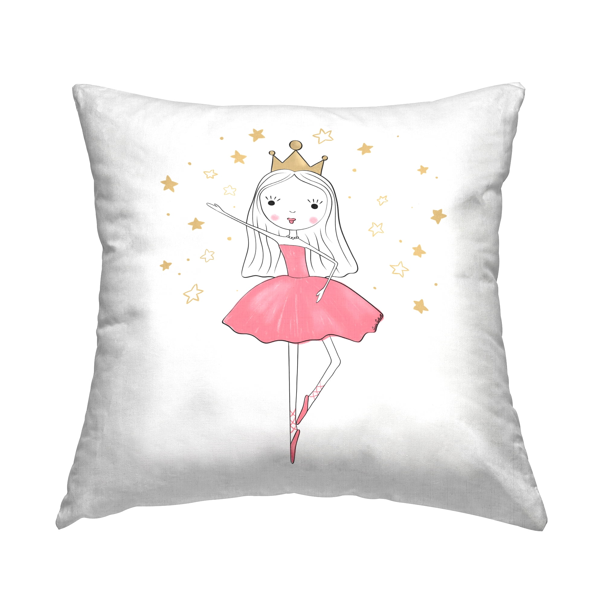 Stupell Industries Happy Ballerina Princess Decorative Printed Throw ...