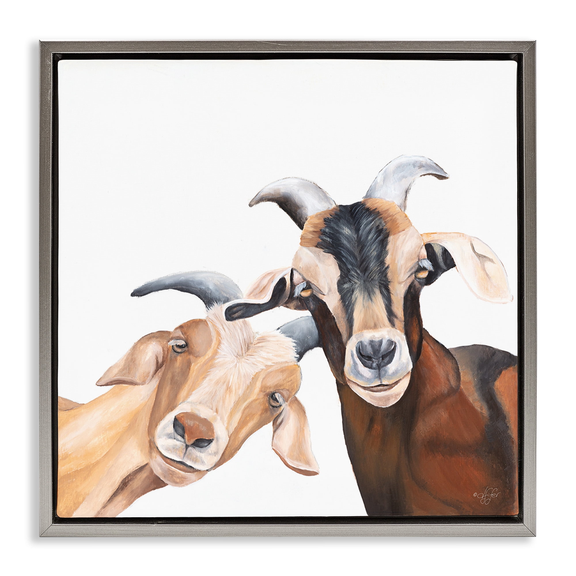 Stupell Industries Happy Goat Smiling Animals Animals & Insects ...