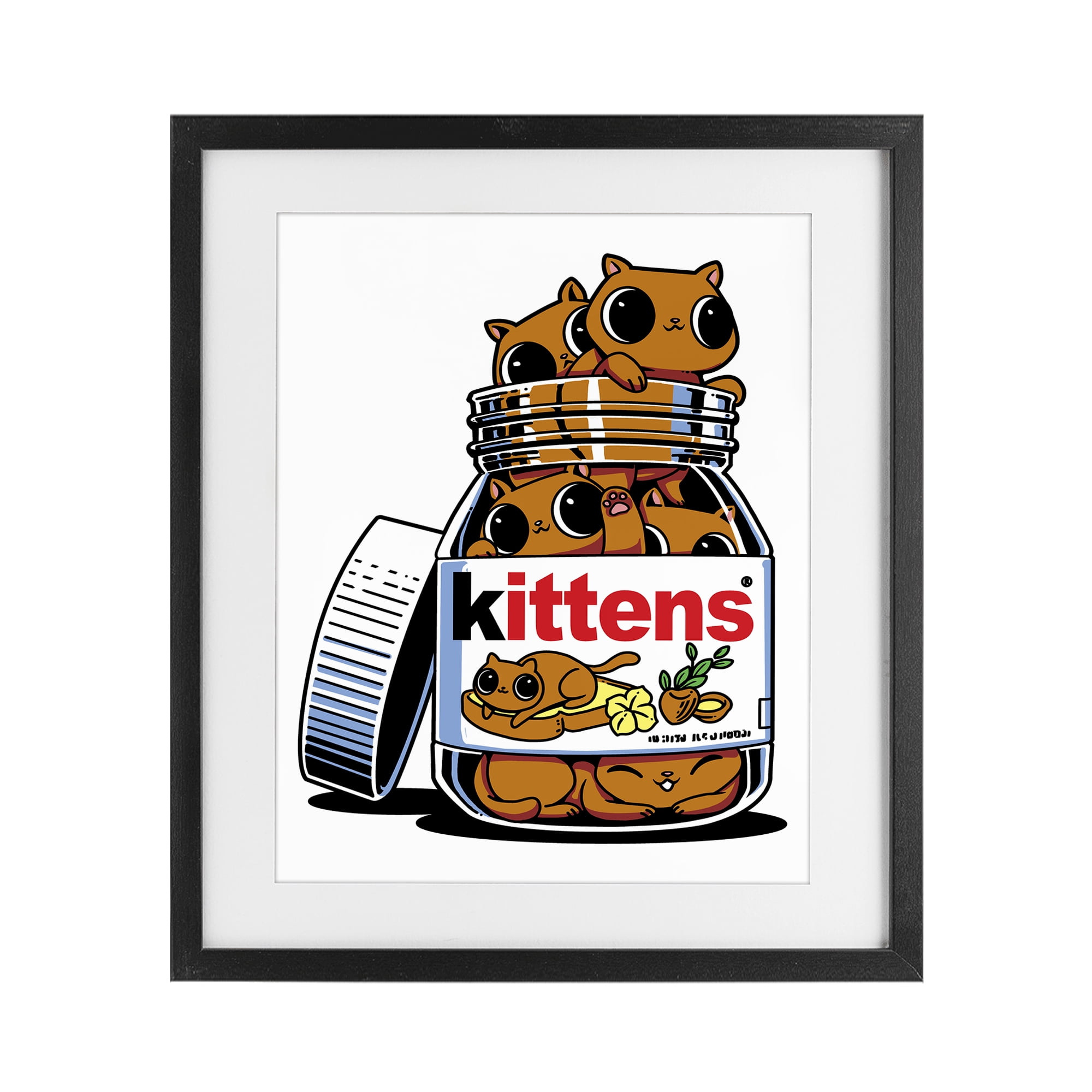 Stupell Industries Hazelnut Spread Cats Black Framed Print Under Glass ...