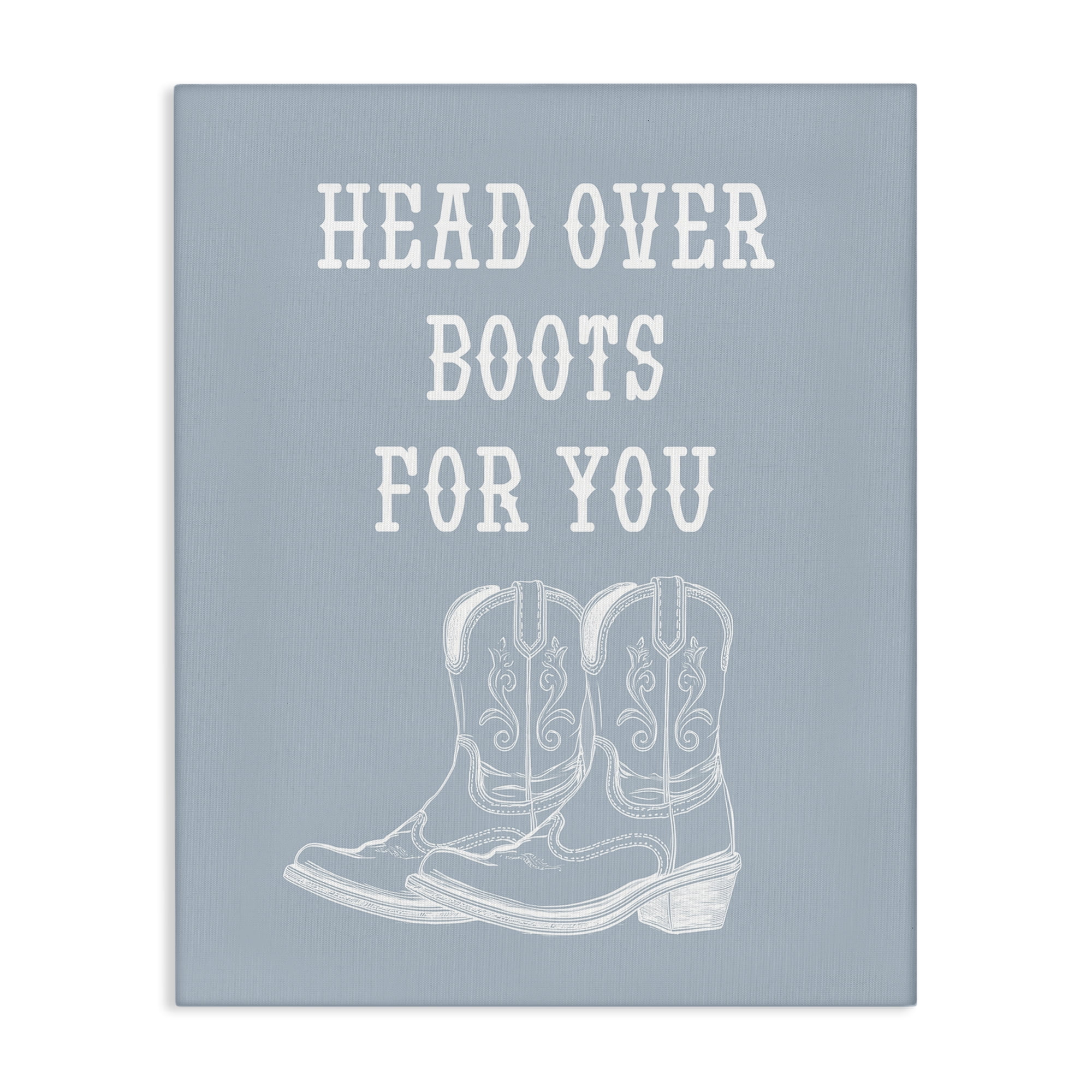 Stupell Industries Head Over Boots For You Fashion Painting Wrapped ...