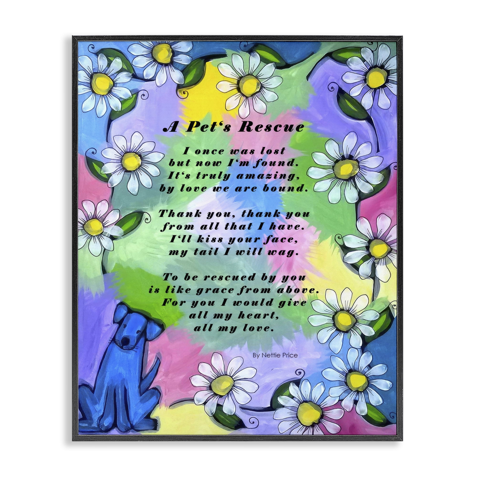 Stupell Industries Heartfelt Pet's Rescue Poem Quotes and Sayings ...