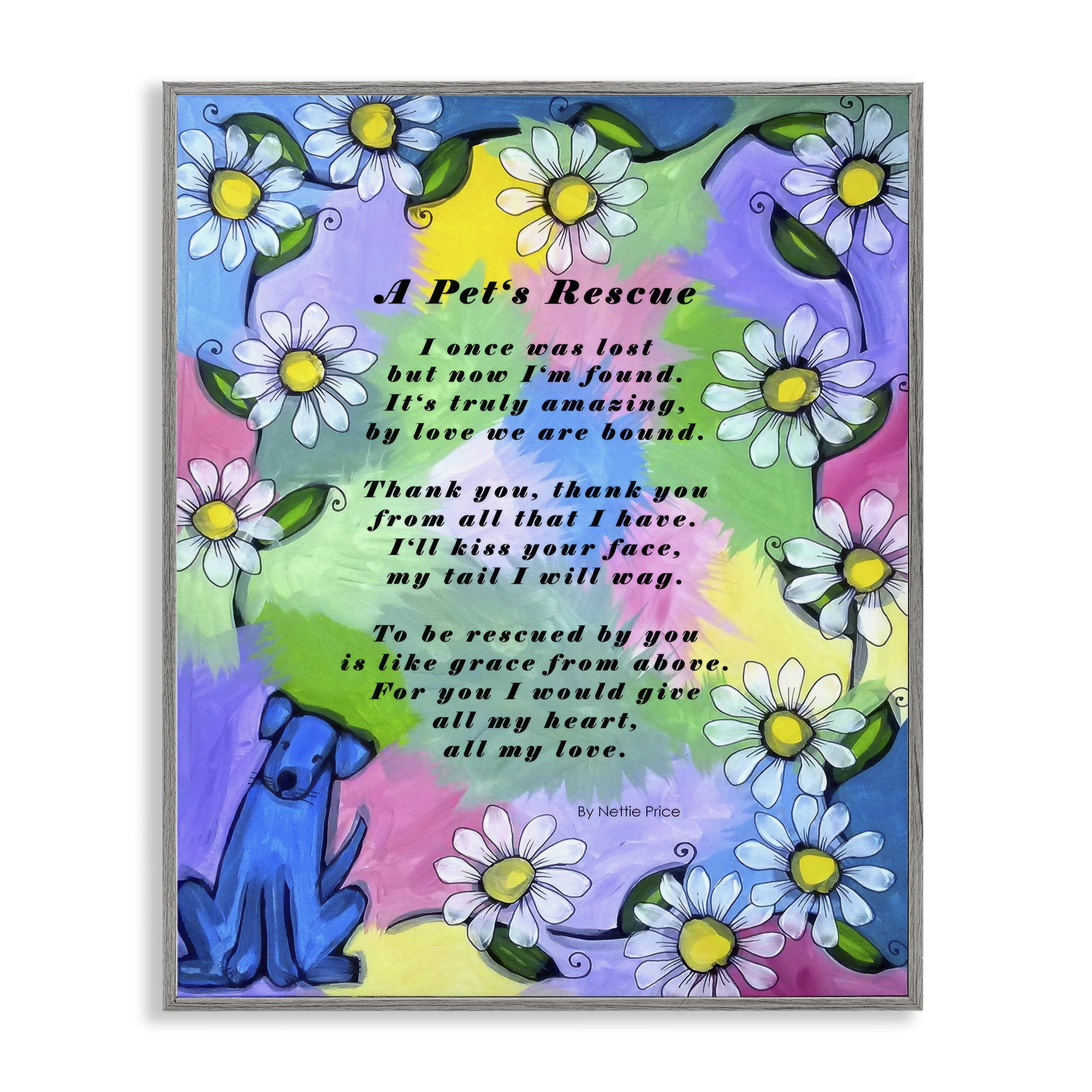 Stupell Industries Heartfelt Pet's Rescue Poem Quotes and Sayings ...