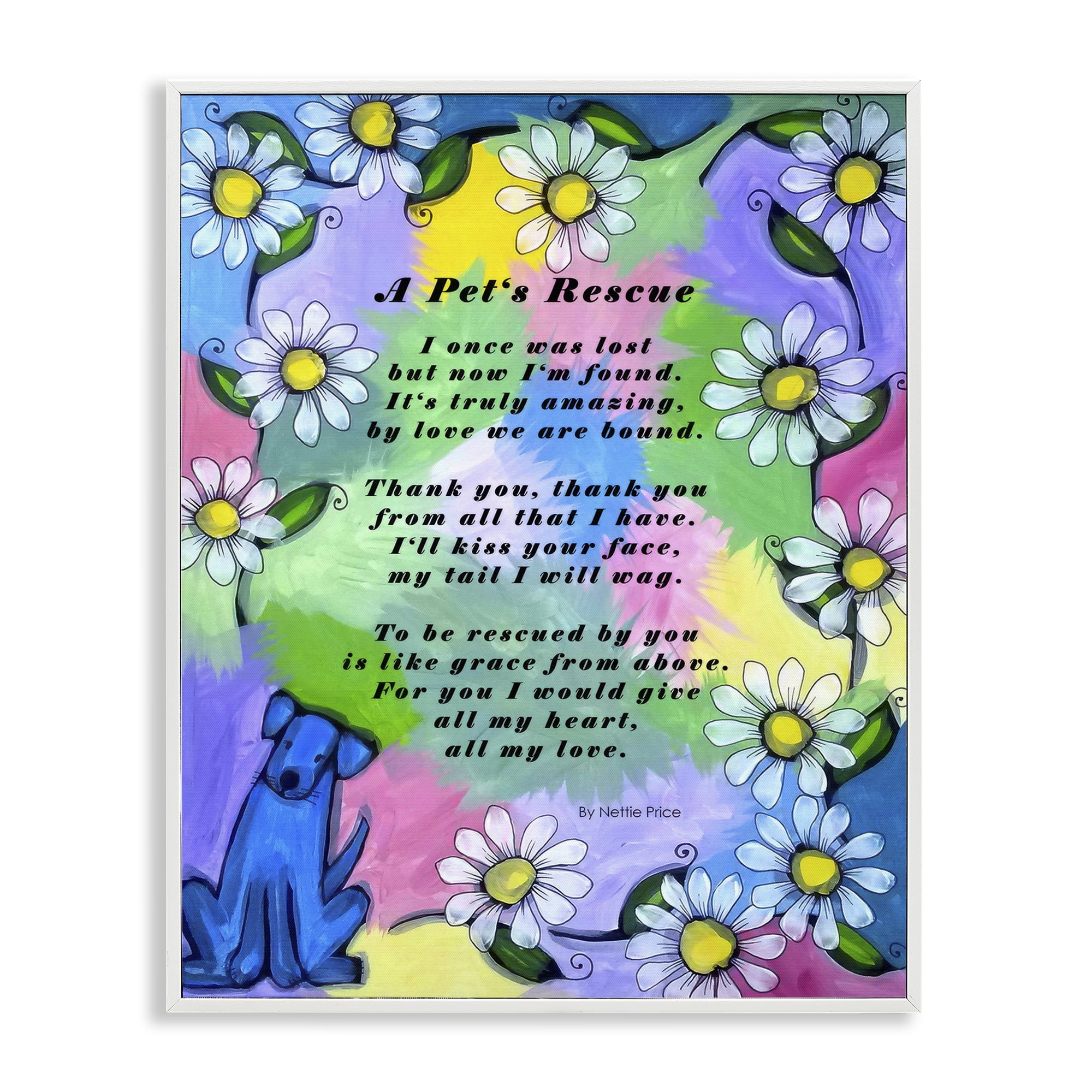 Stupell Industries Heartfelt Pet's Rescue Poem Quotes and Sayings ...