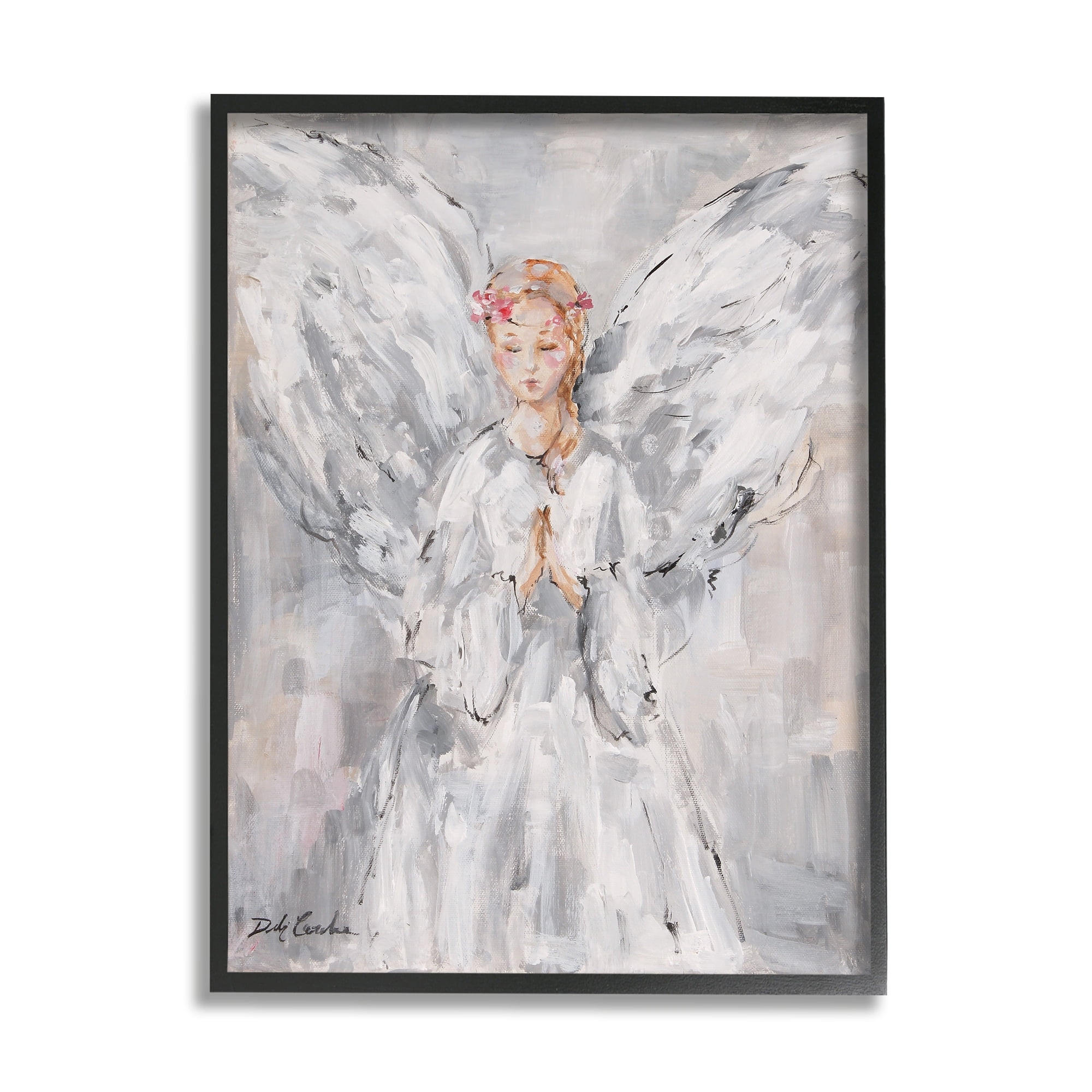Stupell Heavens Angel in Prayer Vintage Farmhouse Portrait - Walmart.com
