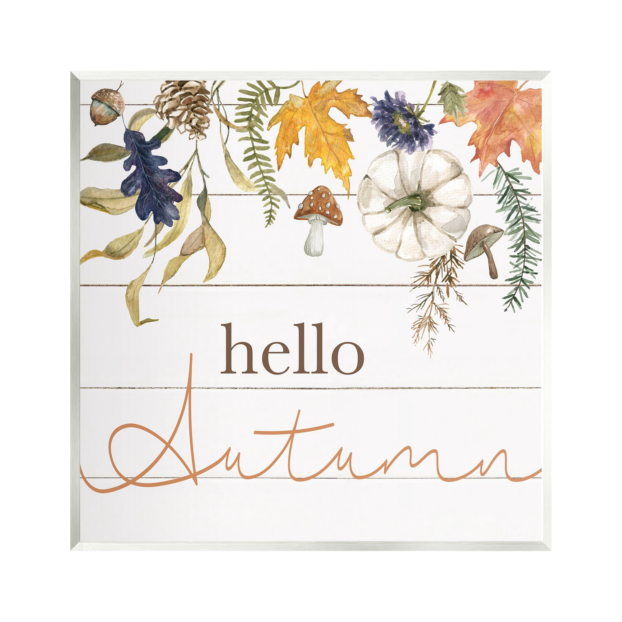 Stupell Industries Hello Autumn Botanicals Botanical & Floral Painting ...