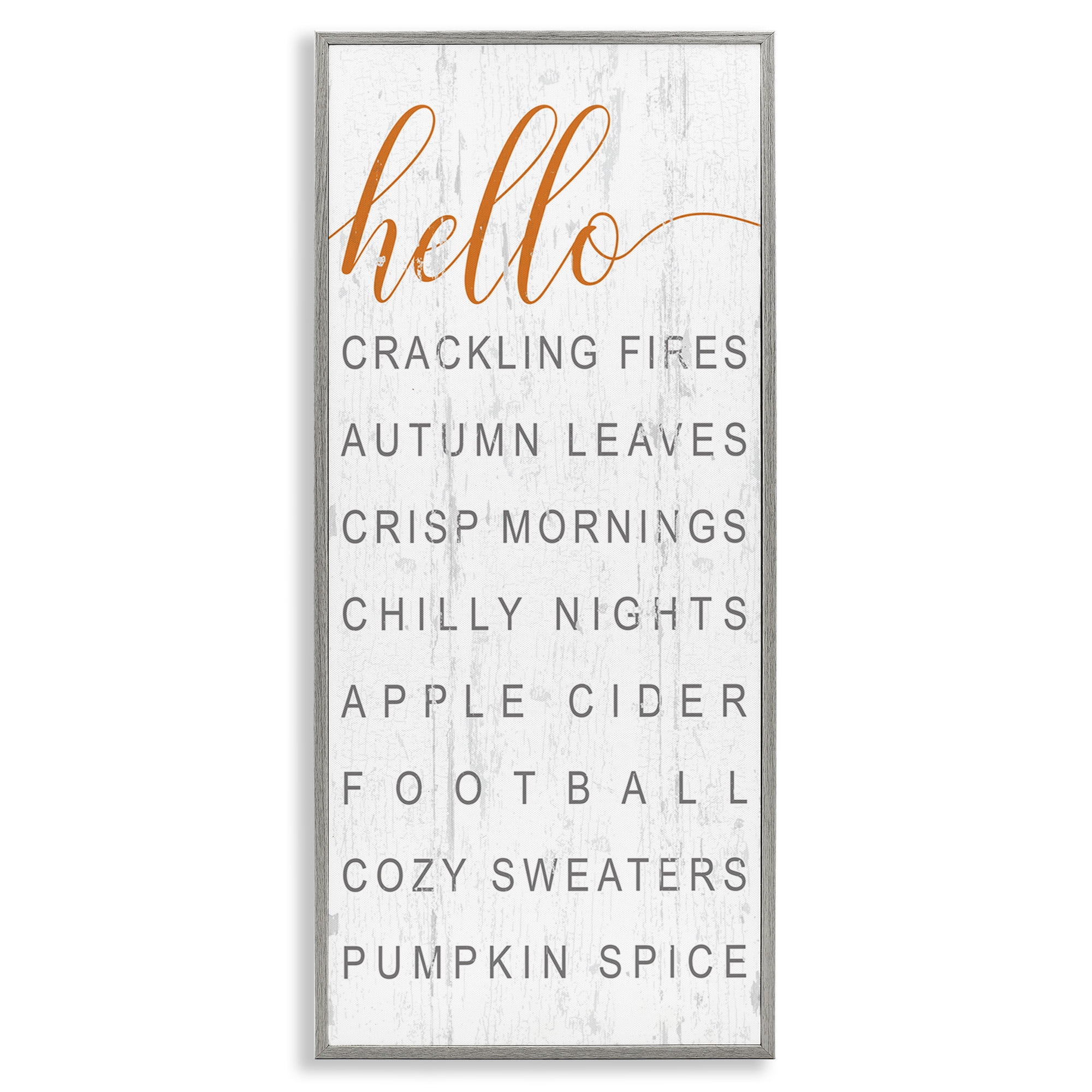 Stupell Industries Hello Fall Favorites Phrases Typography Painting ...
