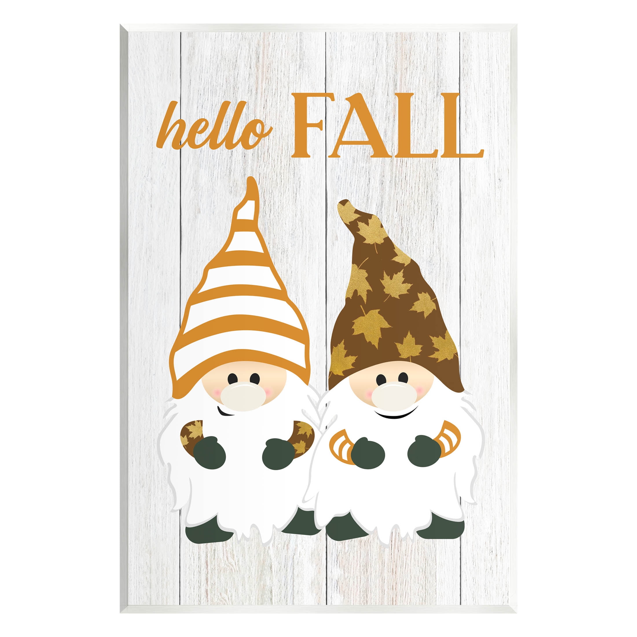 Stupell Industries Hello Fall Gnomes Art Print - 13x19 Inches - Walmart.com