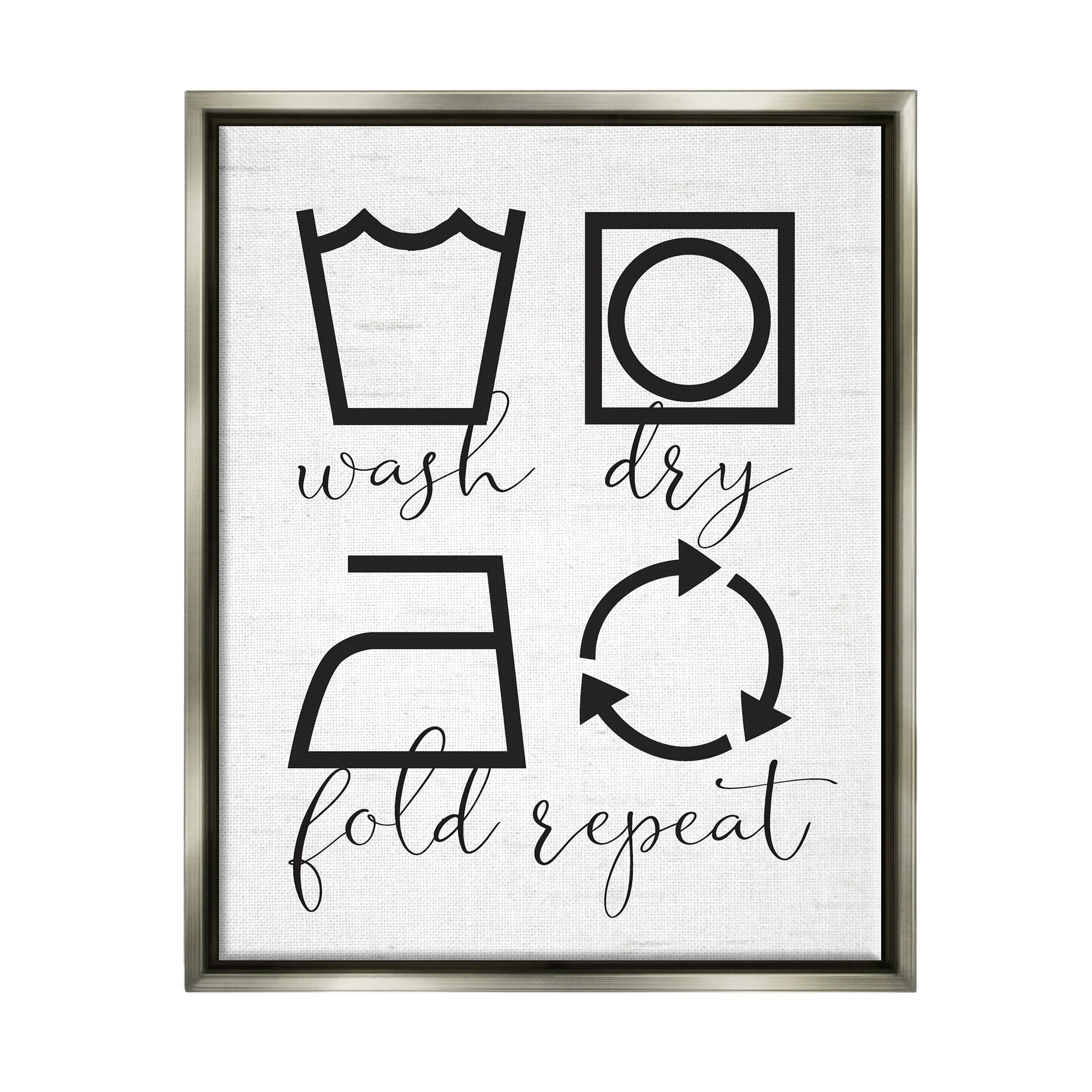 Stupell Industries Helpful Laundry Symbol Calligraphy Guide Chart ...