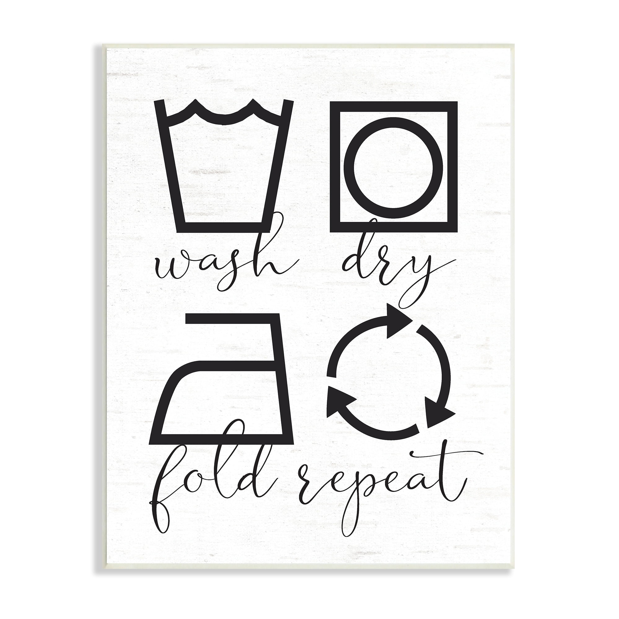 Stupell Industries Helpful Laundry Symbol Calligraphy Guide Chart ...