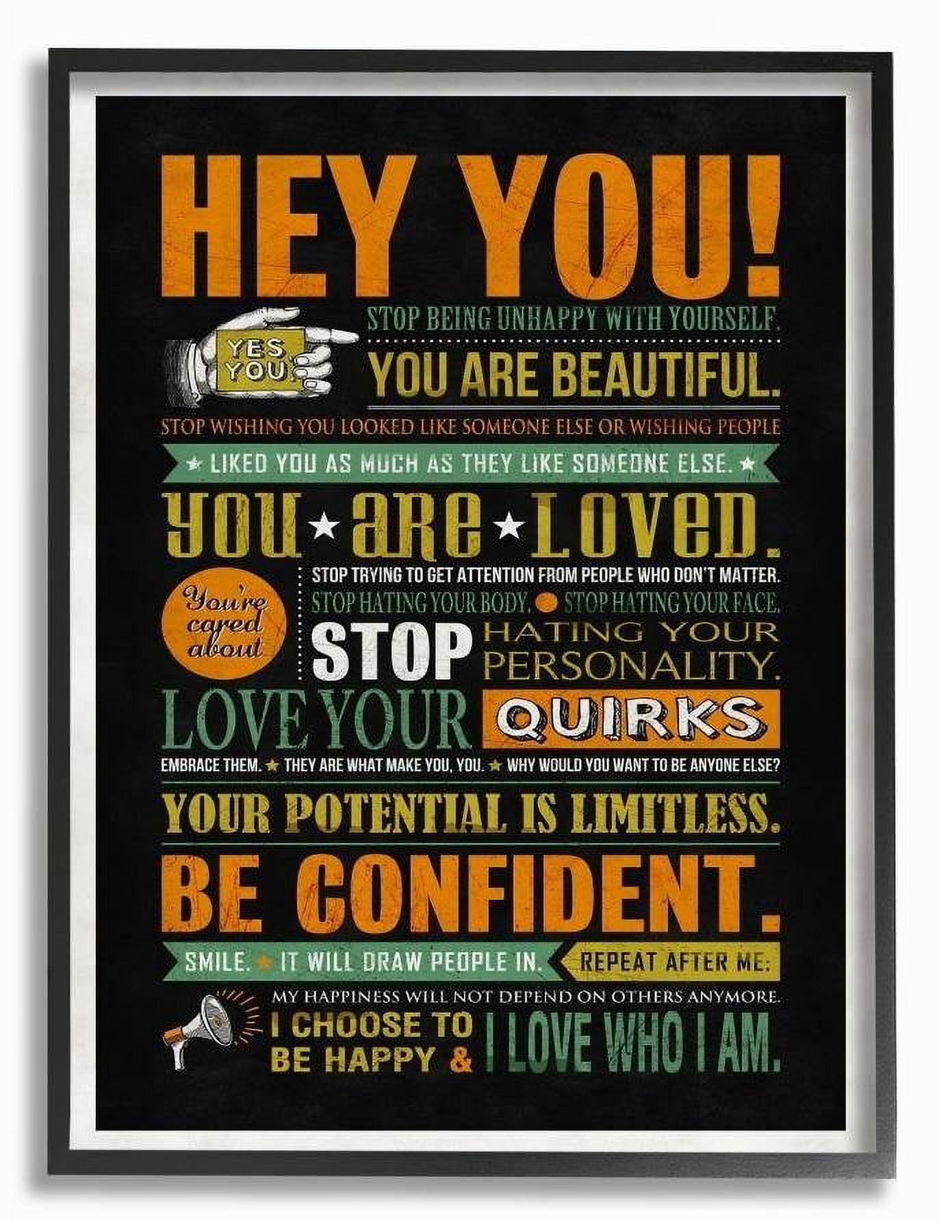 Stupell Neon Word Design Framed Wall Art - Inspirational Decor ...