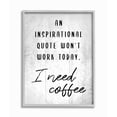 Stupell Industries I Need Coffee Inspirational Quote Textured Wall Art ...