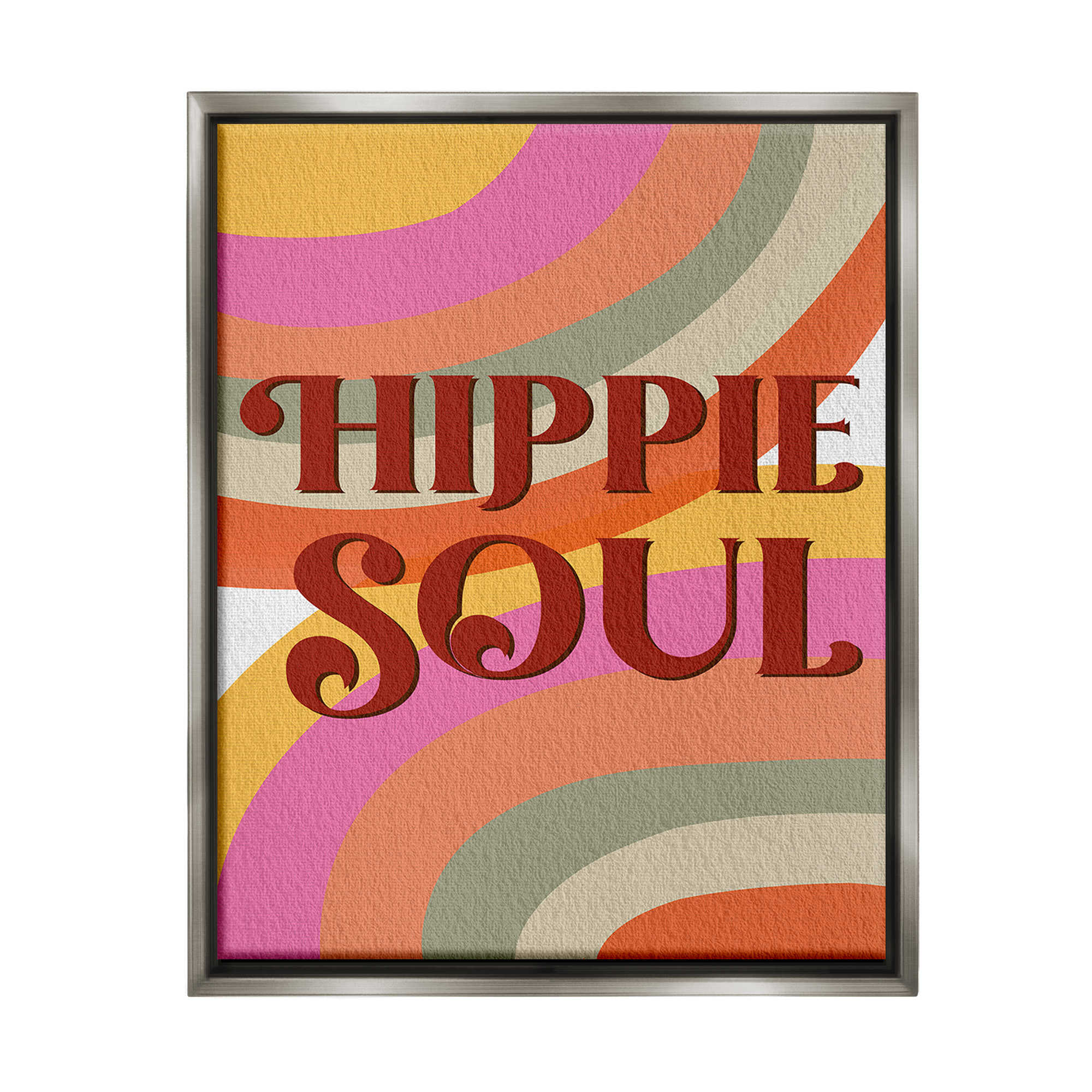 Stupell Industries Hippie Soul Floating Canvas Art Print Gray Frame 17 ...