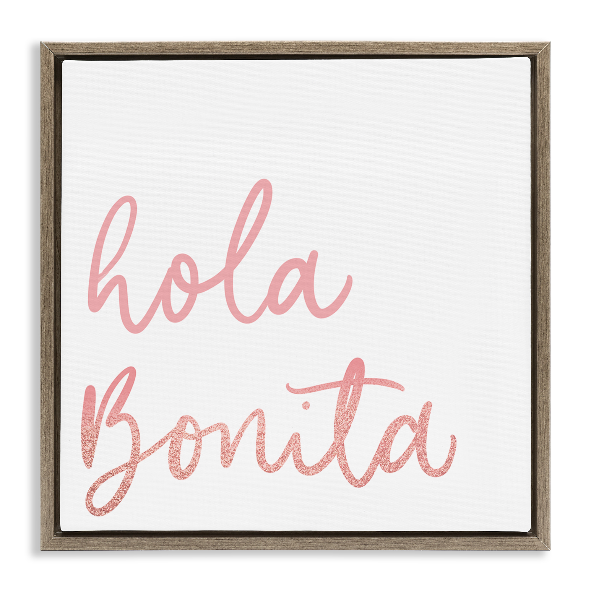 Stupell Industries Hola Bonita Rosa Inspirational Quotes & Sayings ...