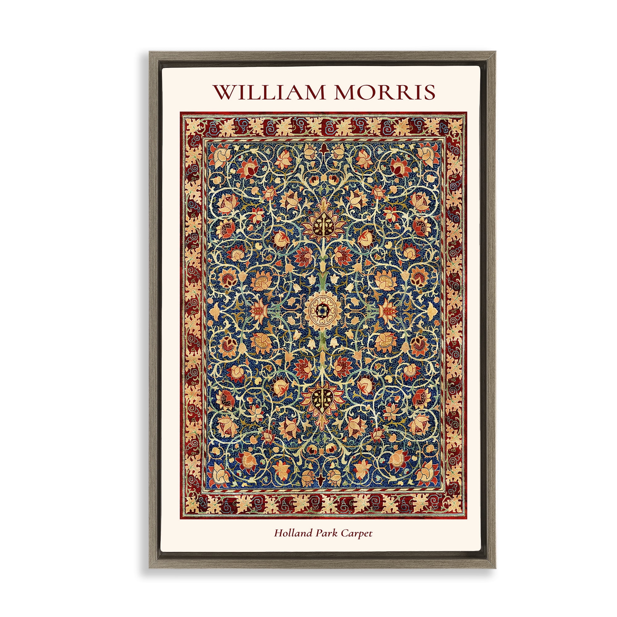 Stupell Industries Holland Park William Morris Design Brown Framed ...
