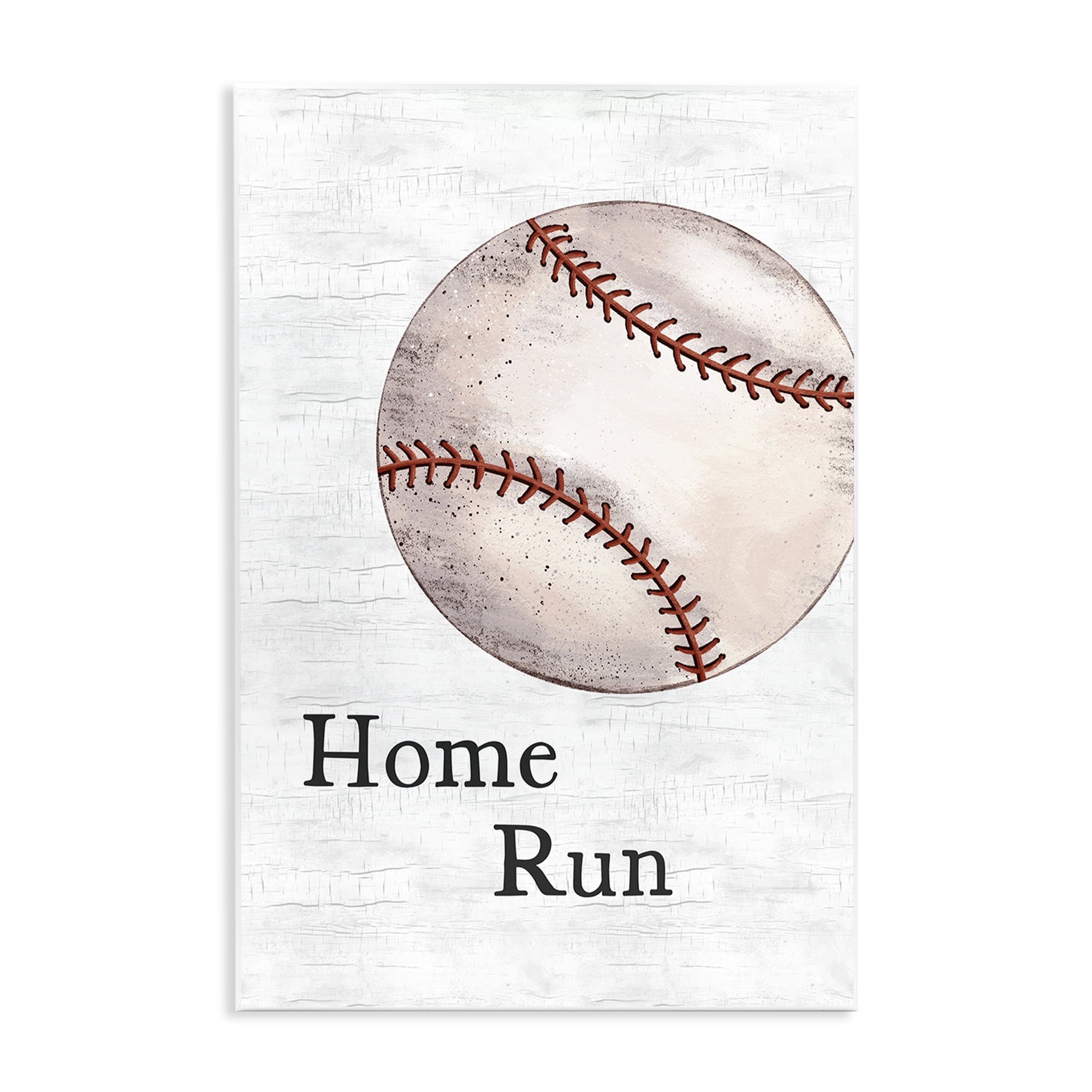 Stupell Industries Home Run Baseball Sports Painting Unframed Art Print ...